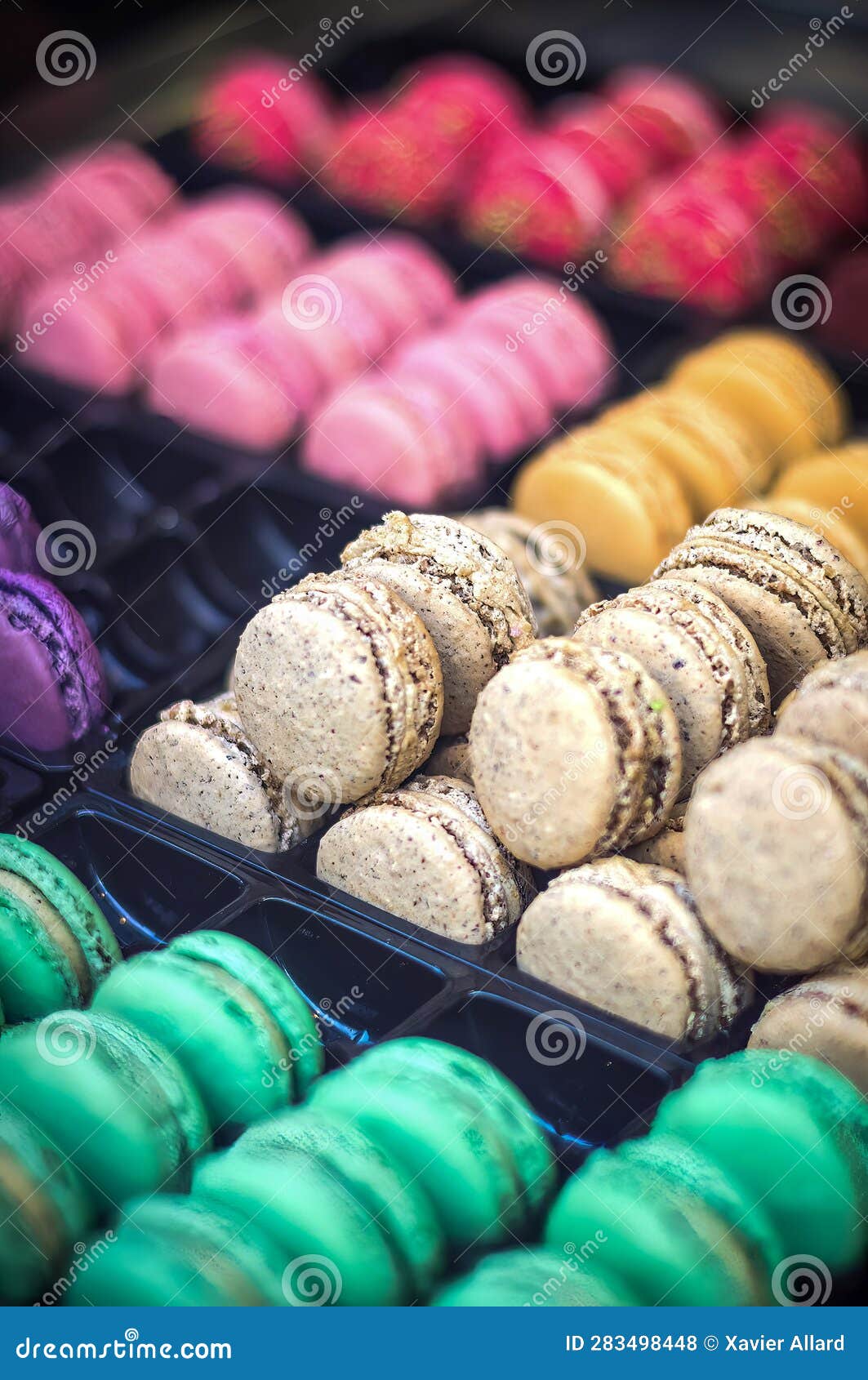 Macaron Sweets in a Shop in France Stock Photo - Image of meringue ...
