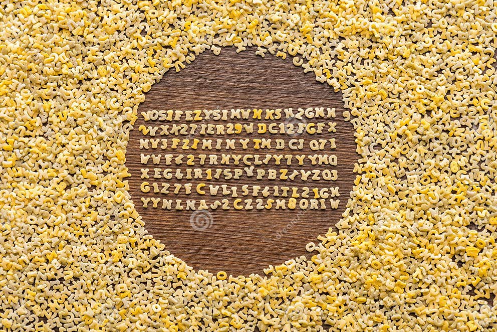 Macaroni alphabet letters stock photo. Image of symbols - 86938560