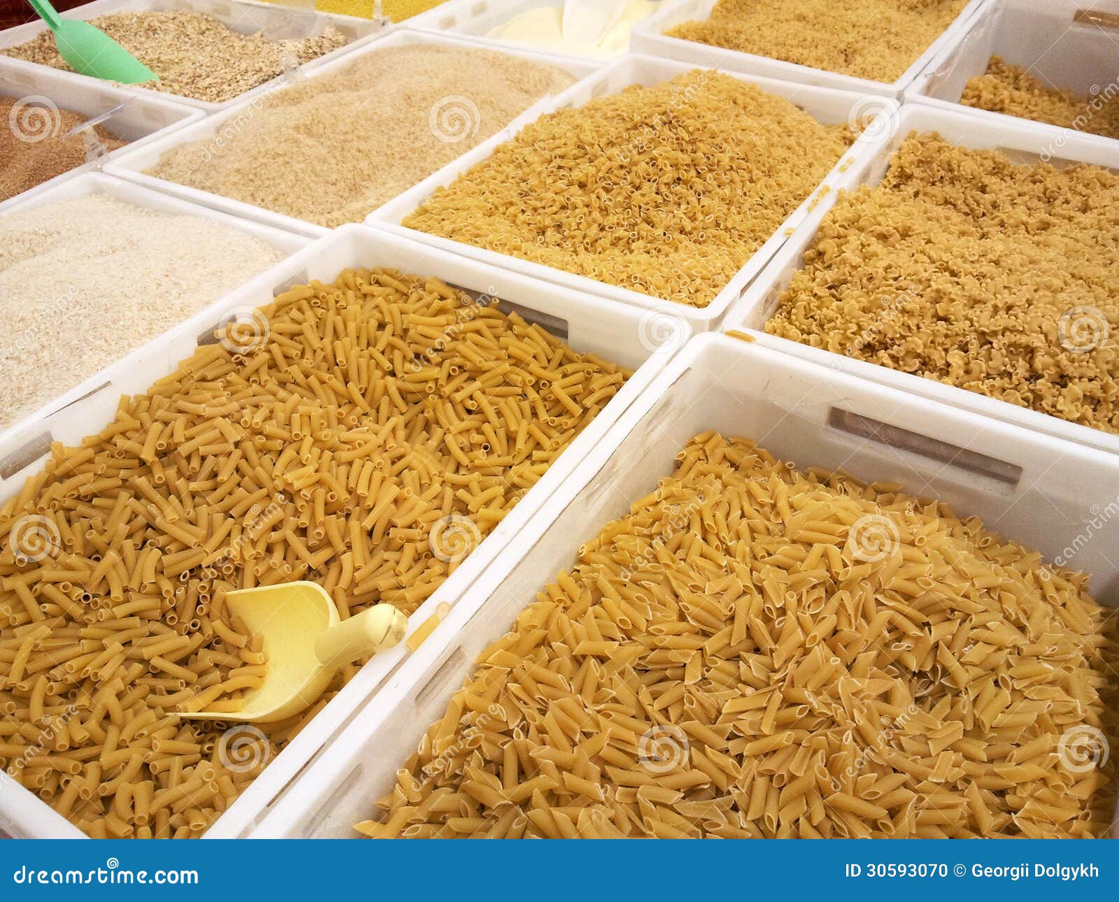 Macaroni Assortment in a Store Stock Photo - Image of traditional ...