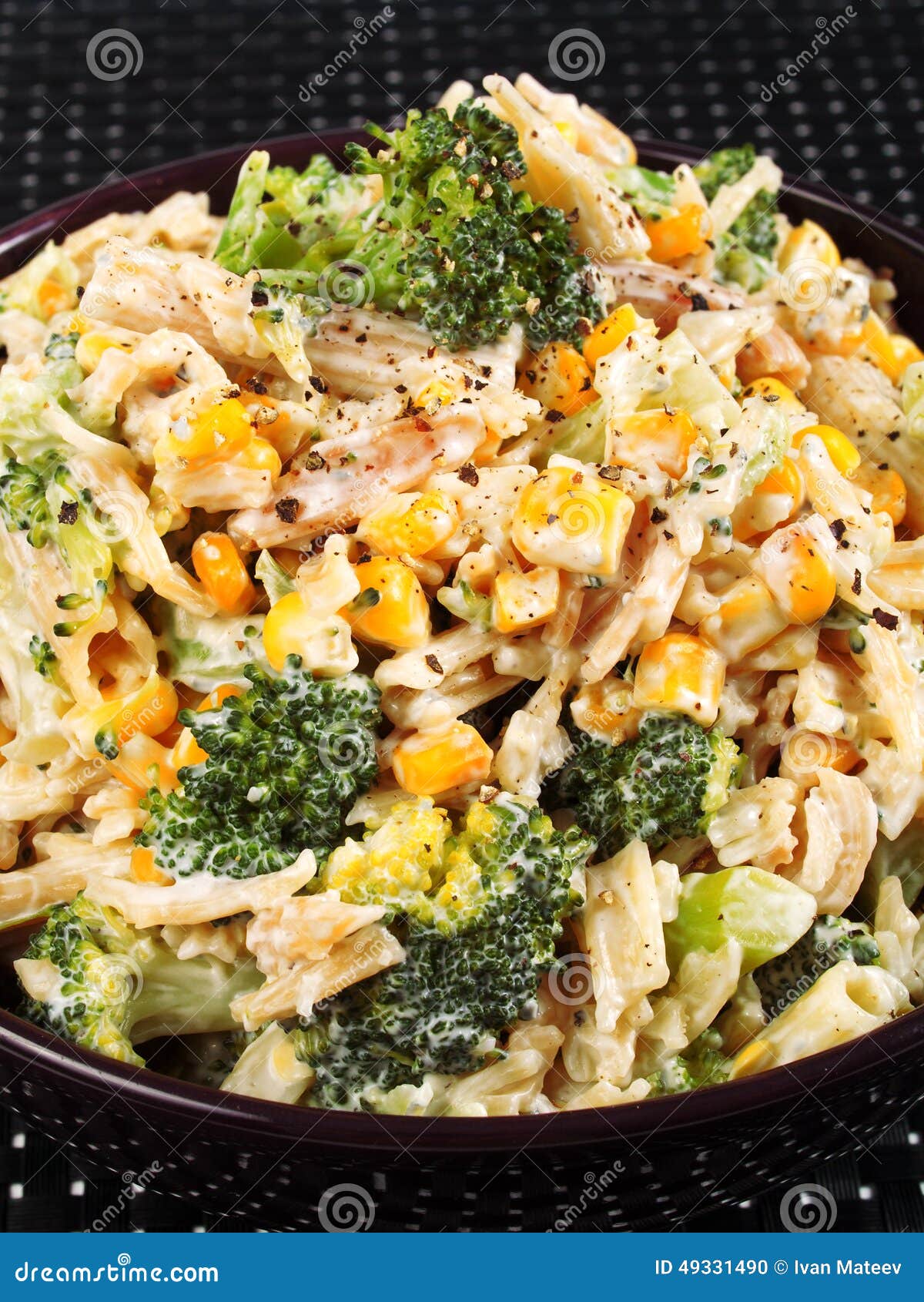 Macaroni with Broccoli and Corn Stock Photo - Image of gourmet, pasta ...