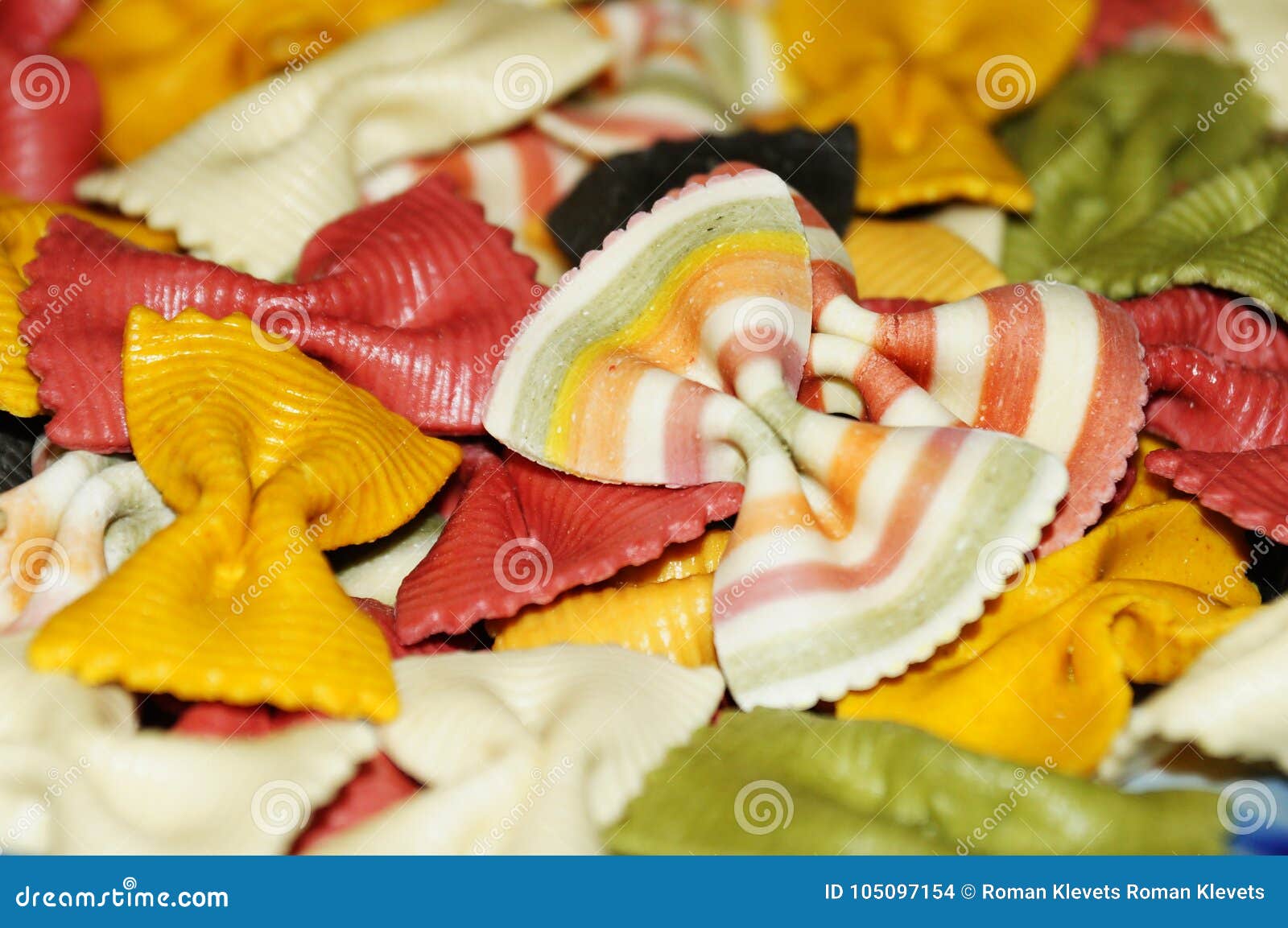 Macaroni Colored Pasta Background. Stock Photo - Image of color, center ...