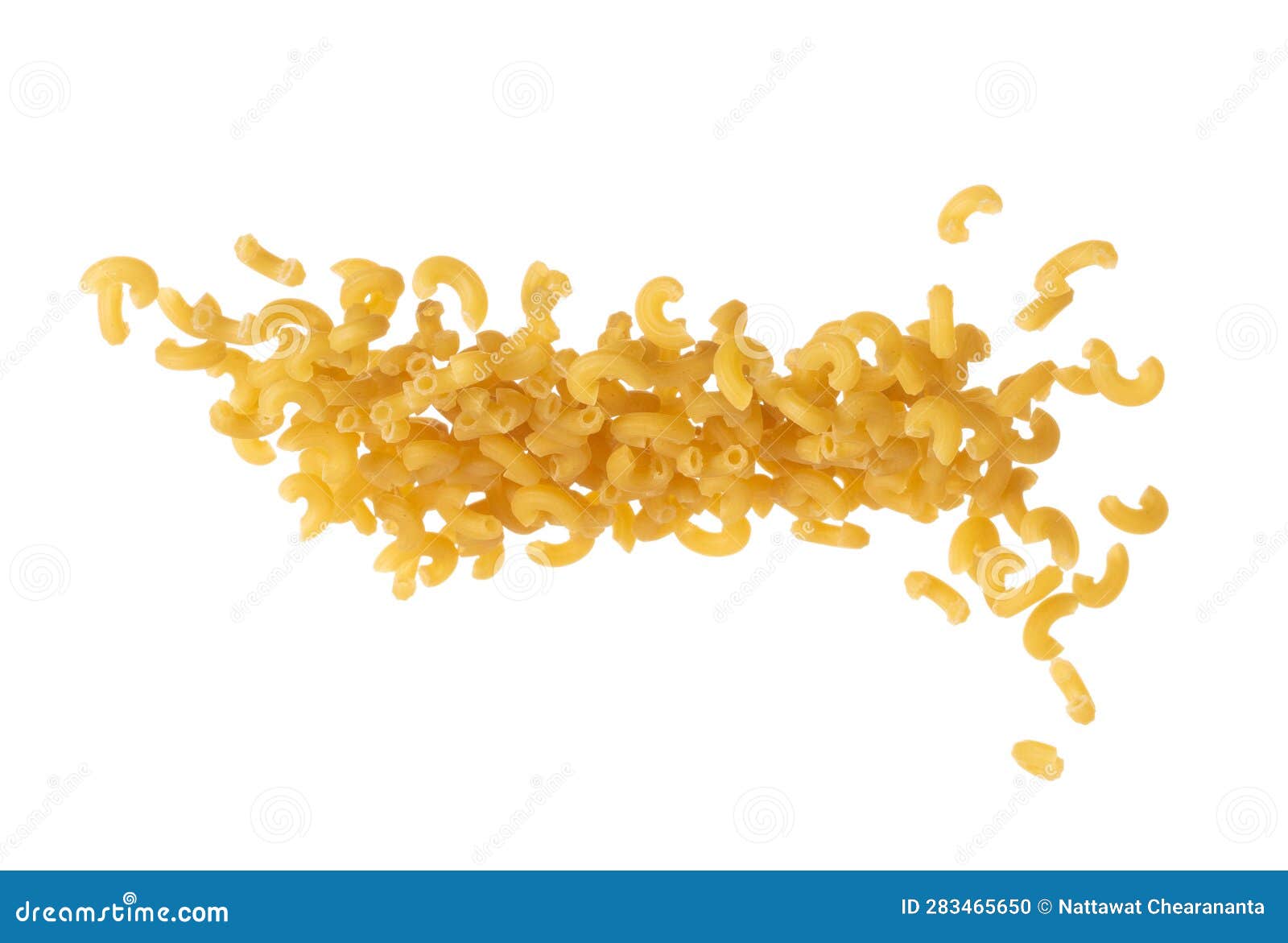 Macaroni Flying Explosion, Yellow Macaronis Pasta Float Explode ...