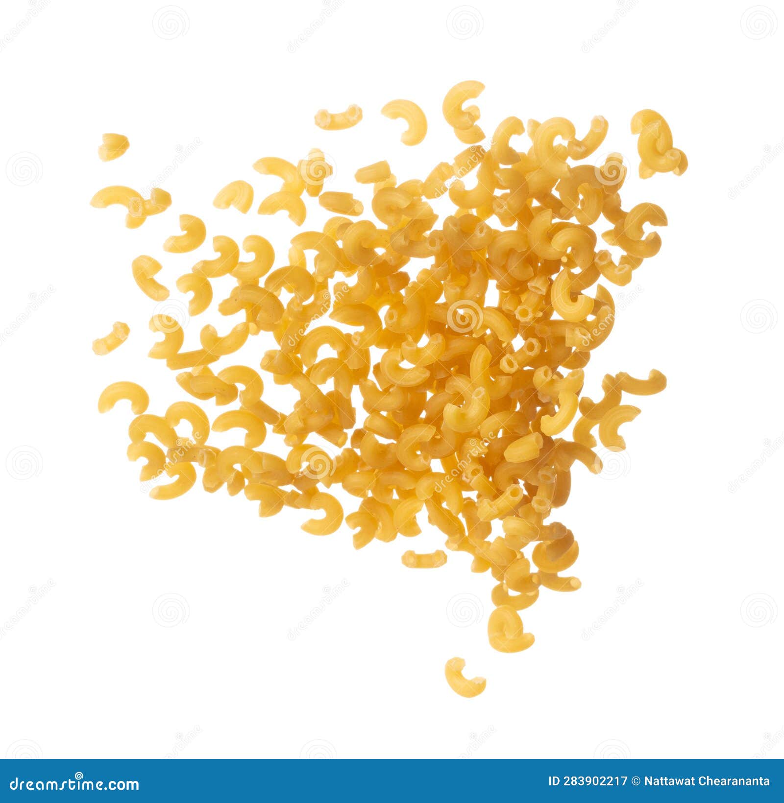 Macaroni Flying Explosion, Yellow Macaronis Pasta Float Explode ...