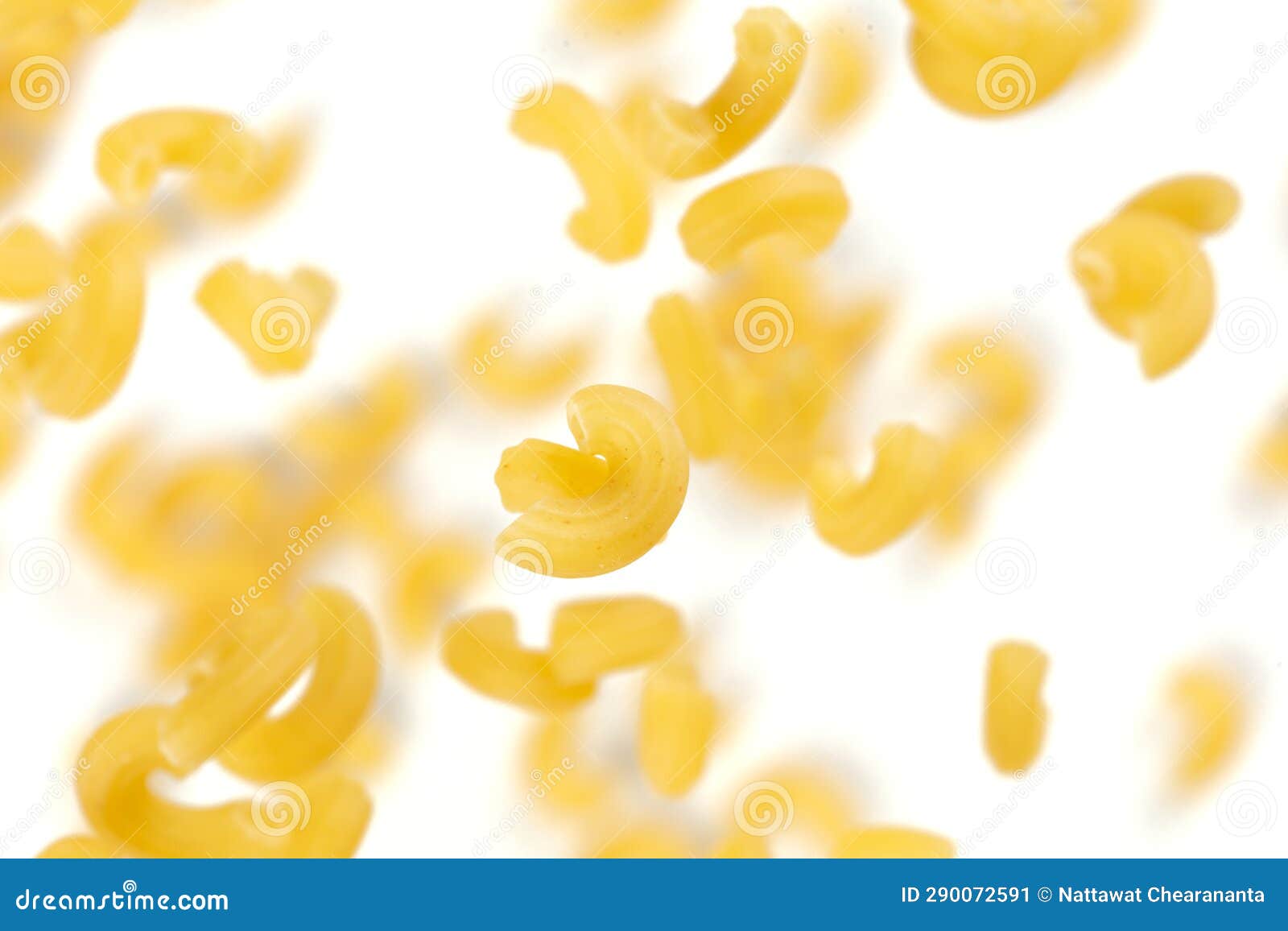 Macaroni Flying Explosion, Yellow Macaronis Pasta Float Explode ...