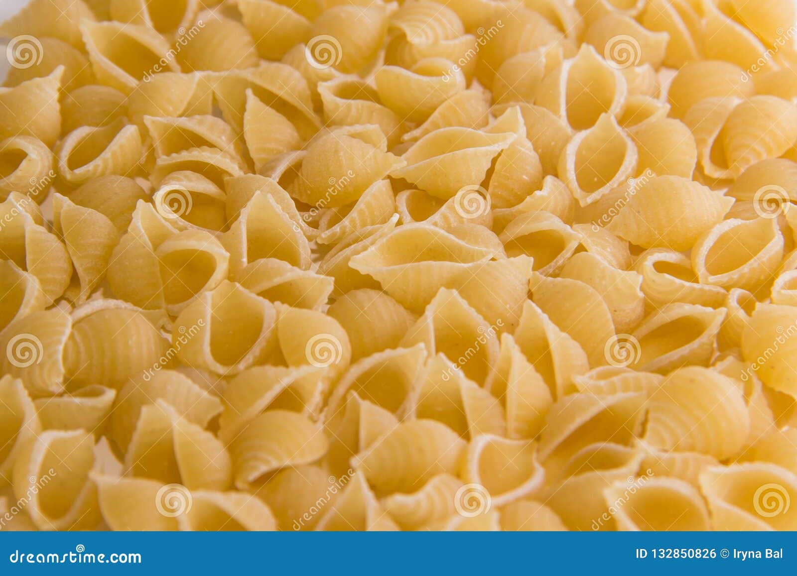 Macaroni in the Form of Shells Approximated Macro Stock Photo - Image ...