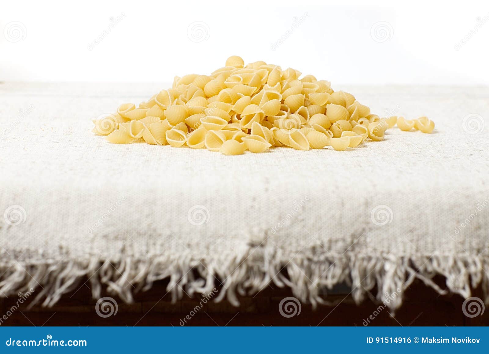 Macaroni in the Form of Shells in Rustic Style Stock Photo - Image of ...