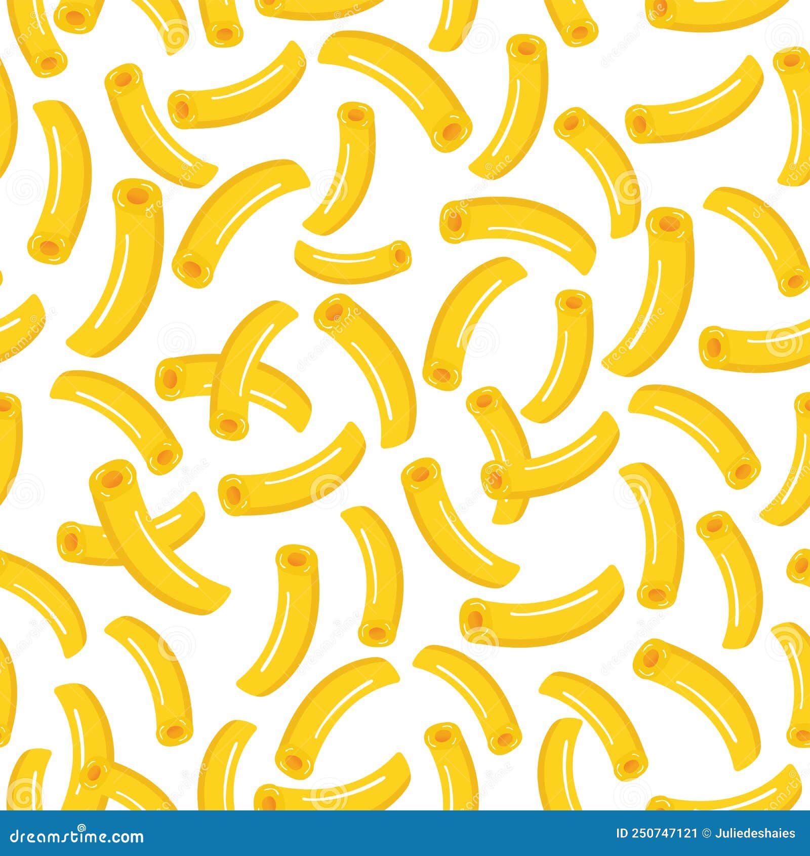 Macaroni Pasta Vector Illustration Repeating Pattern Stock Vector ...