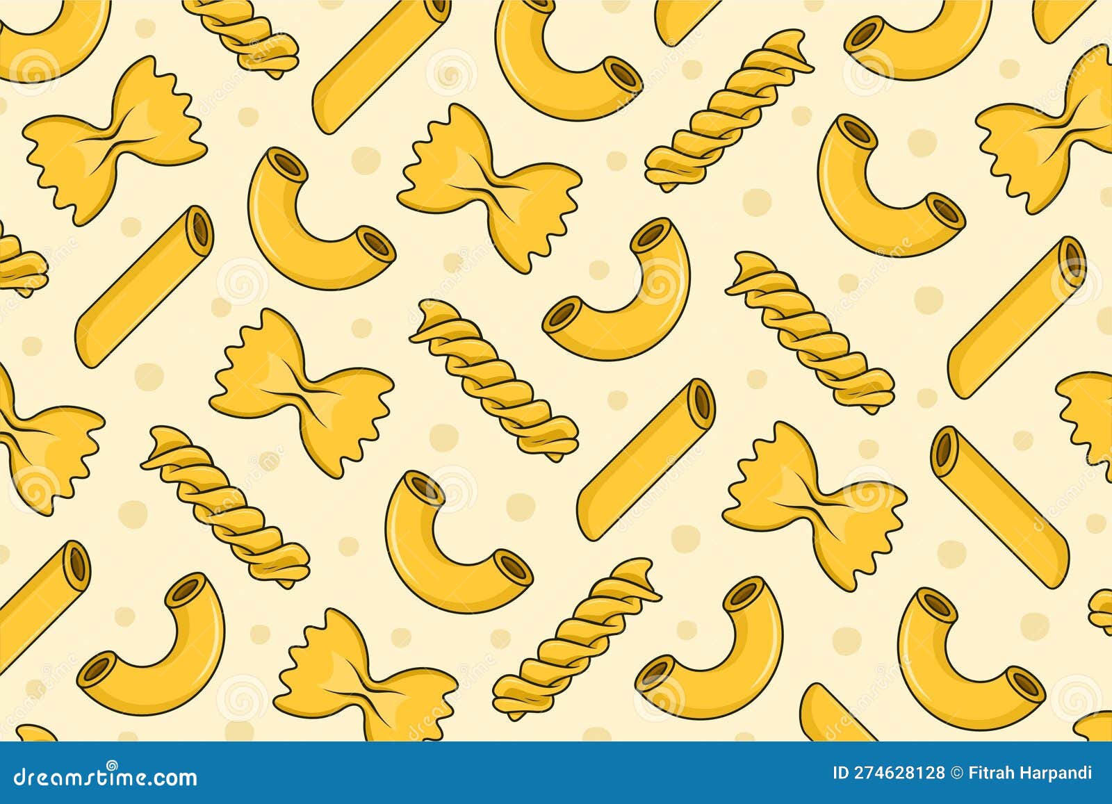 Macaroni Pattern Backround Vector Design Stock Vector - Illustration of ...