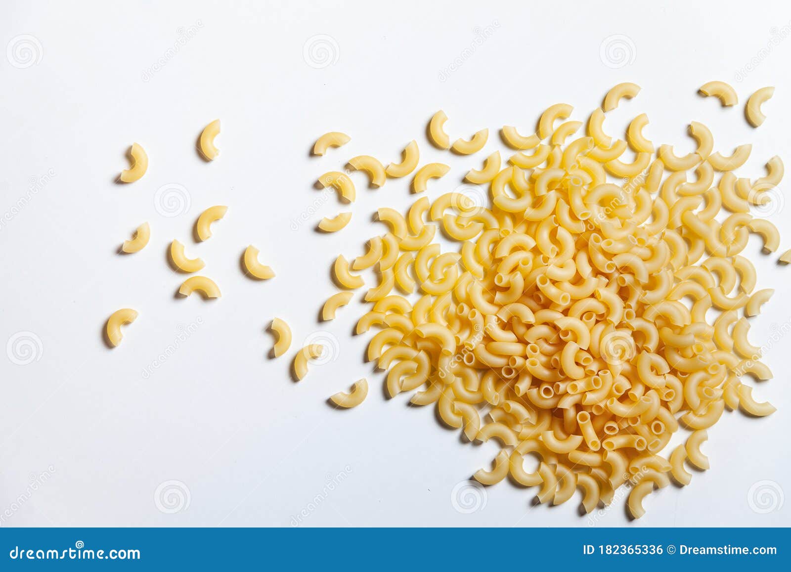 Macaroni Is Scattered On The Table. Ingredients For The Preparation Of ...
