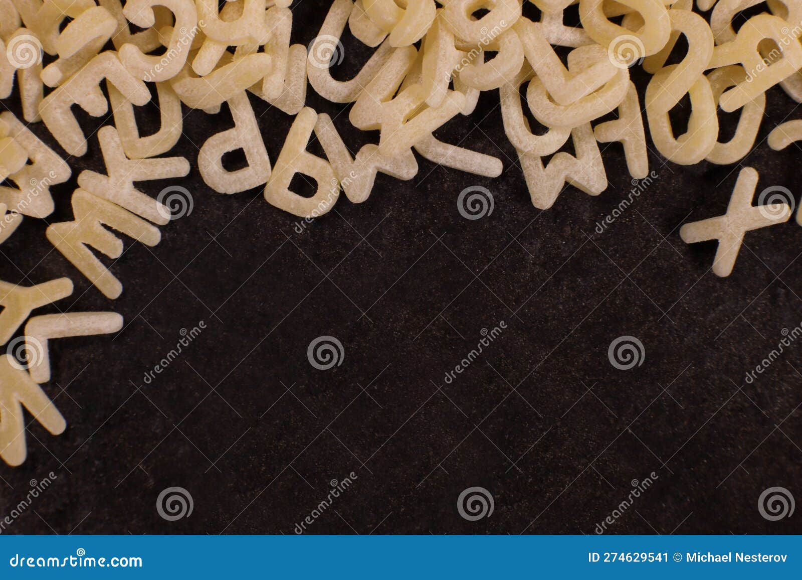 Macaroni Shaped Letters, Alphabet Pasta Close-up Stock Image - Image of ...