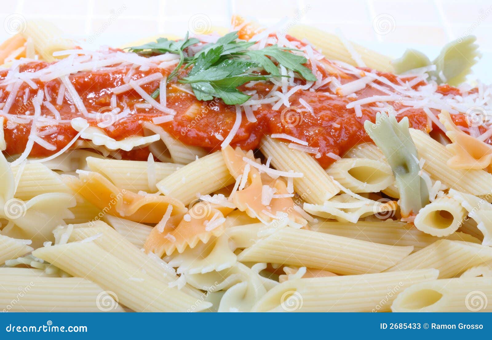 Macaroni with tomato sauce stock image. Image of fast - 2685433