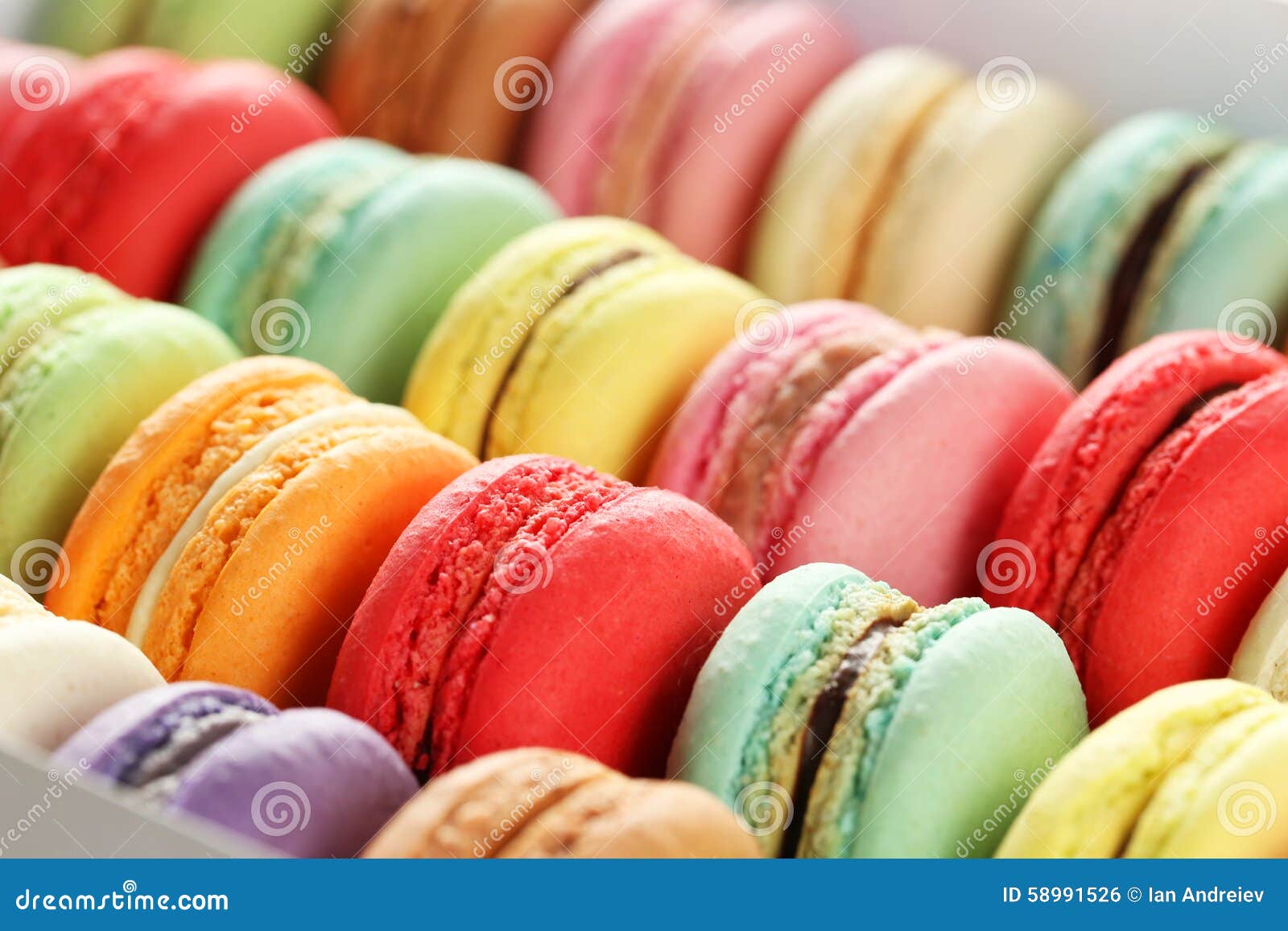 Macarons background stock photo. Image of closeup, assortment - 58991526