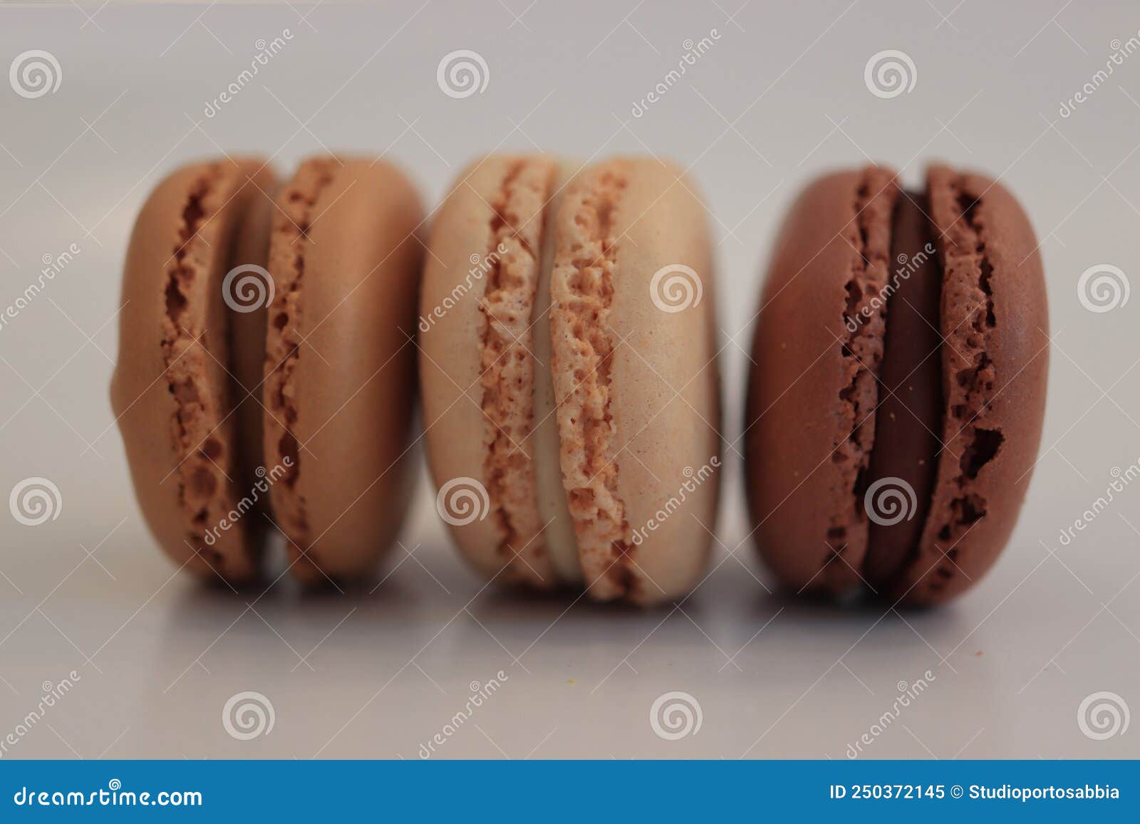 Macarons in Different Shades of Brown Stock Image - Image of mocca ...