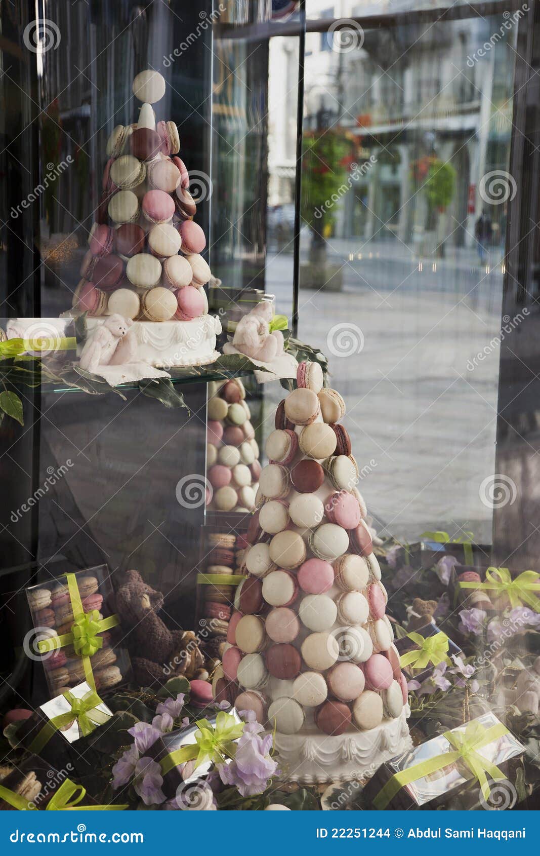 Macarons on display stock photo. Image of gourmet, cream - 22251244