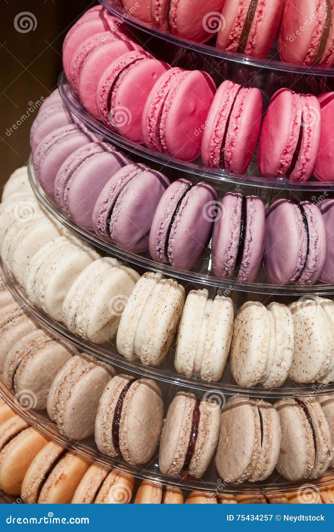 Macarons Forming a Pyramid in a Pastry Stock Image - Image of macaron ...