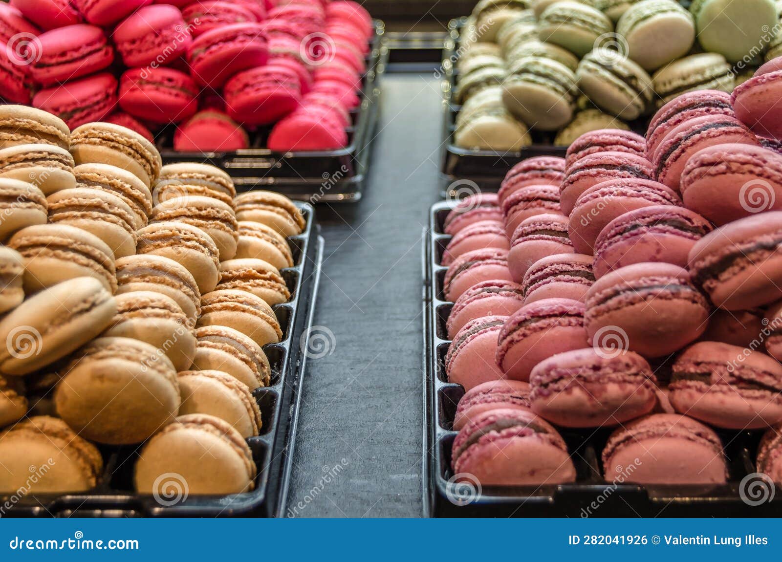 Macarons in a French Pastry Shop Stock Photo - Image of colorful ...