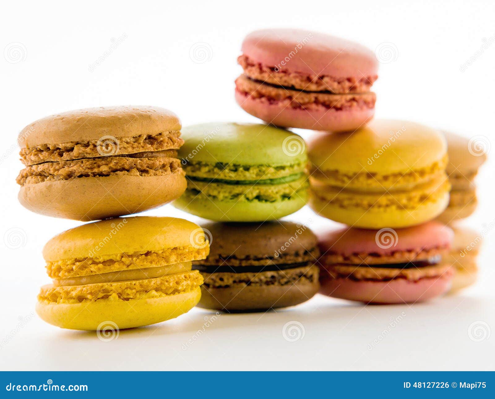 Macarons stock photo. Image of ground, cutout, ganache - 48127226