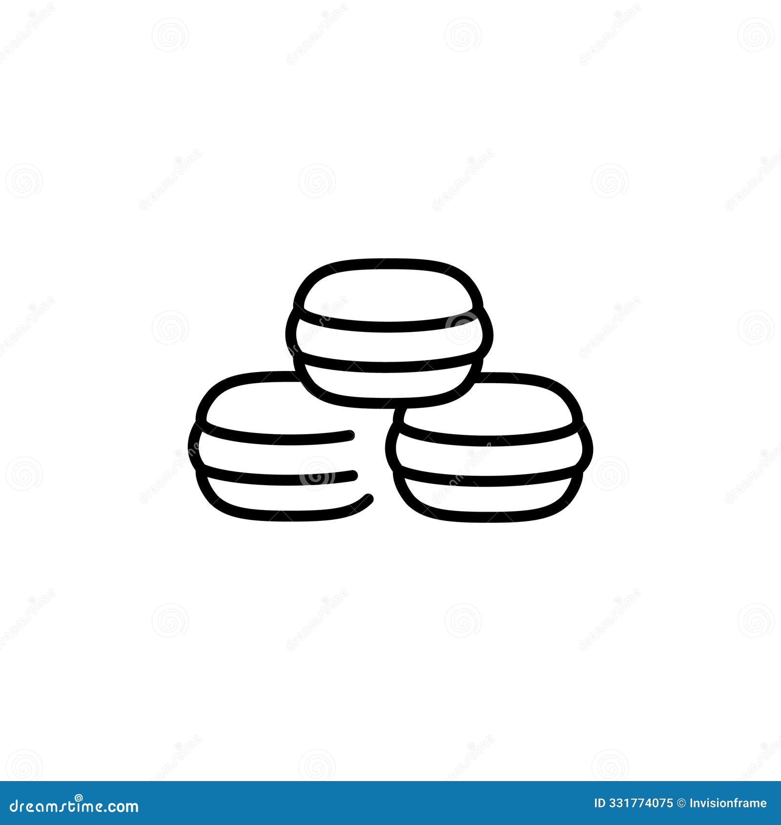Macarons Icon Outline stock illustration. Illustration of edible - 331774075