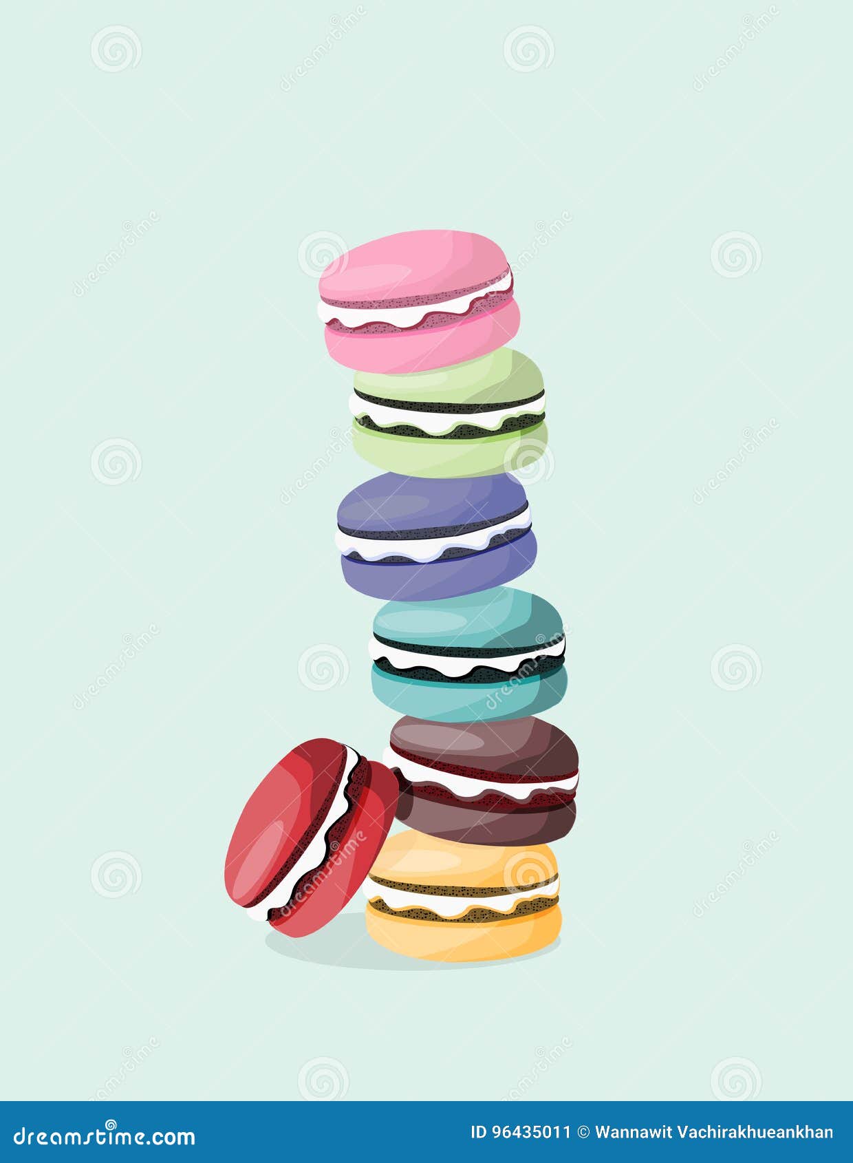 Macarons illustrations stock vector. Illustration of cookie - 96435011