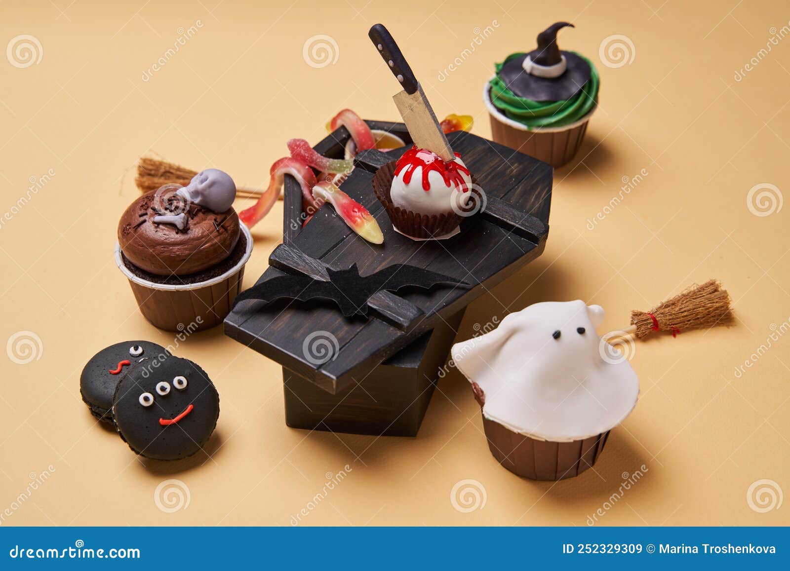 Macarons and Muffins Decorated for Monsters, Skeleton, Ghost and Witch ...