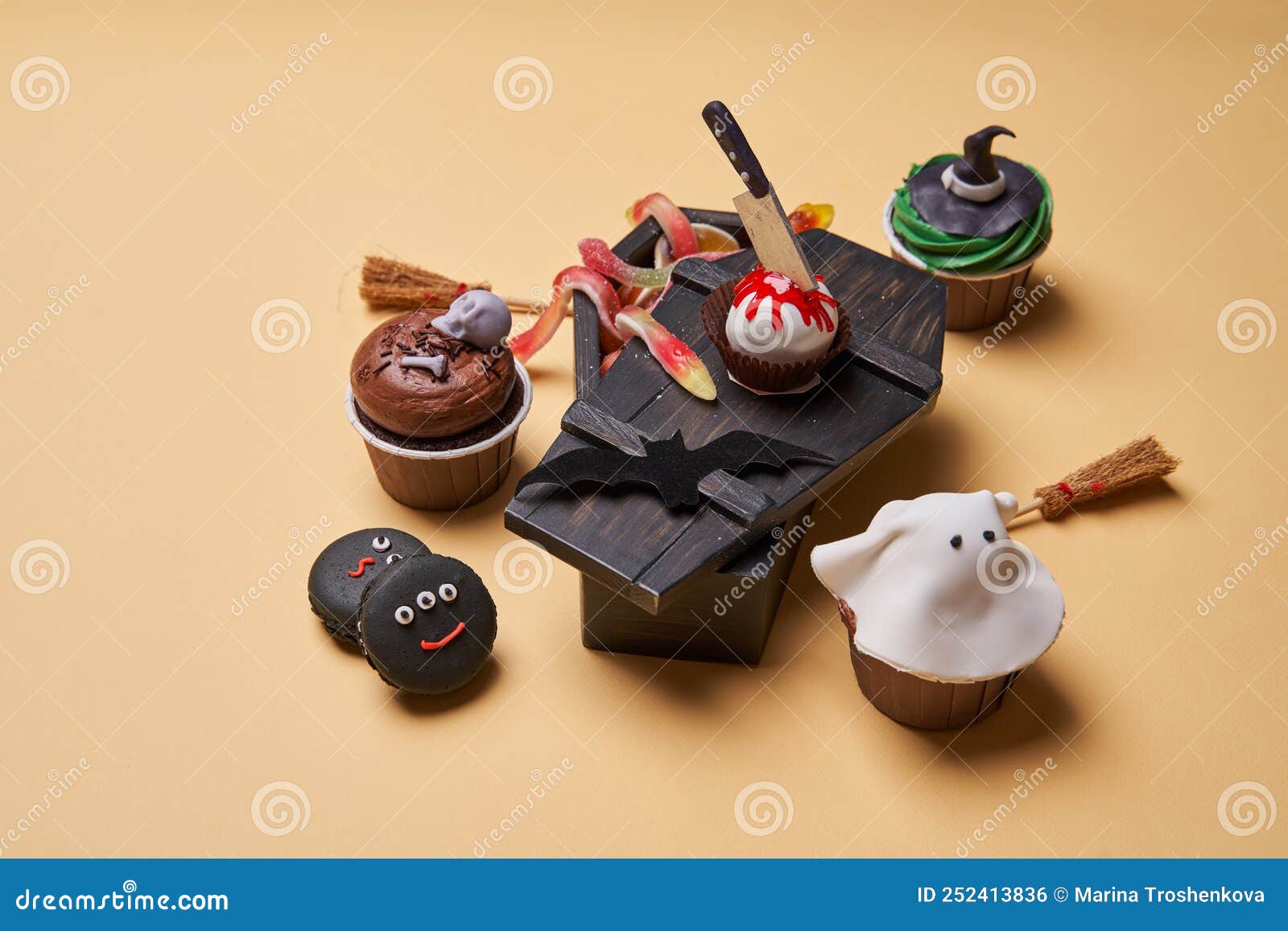 Macarons and Muffins Decorated for Monsters, Skeleton, Ghost and Witch ...