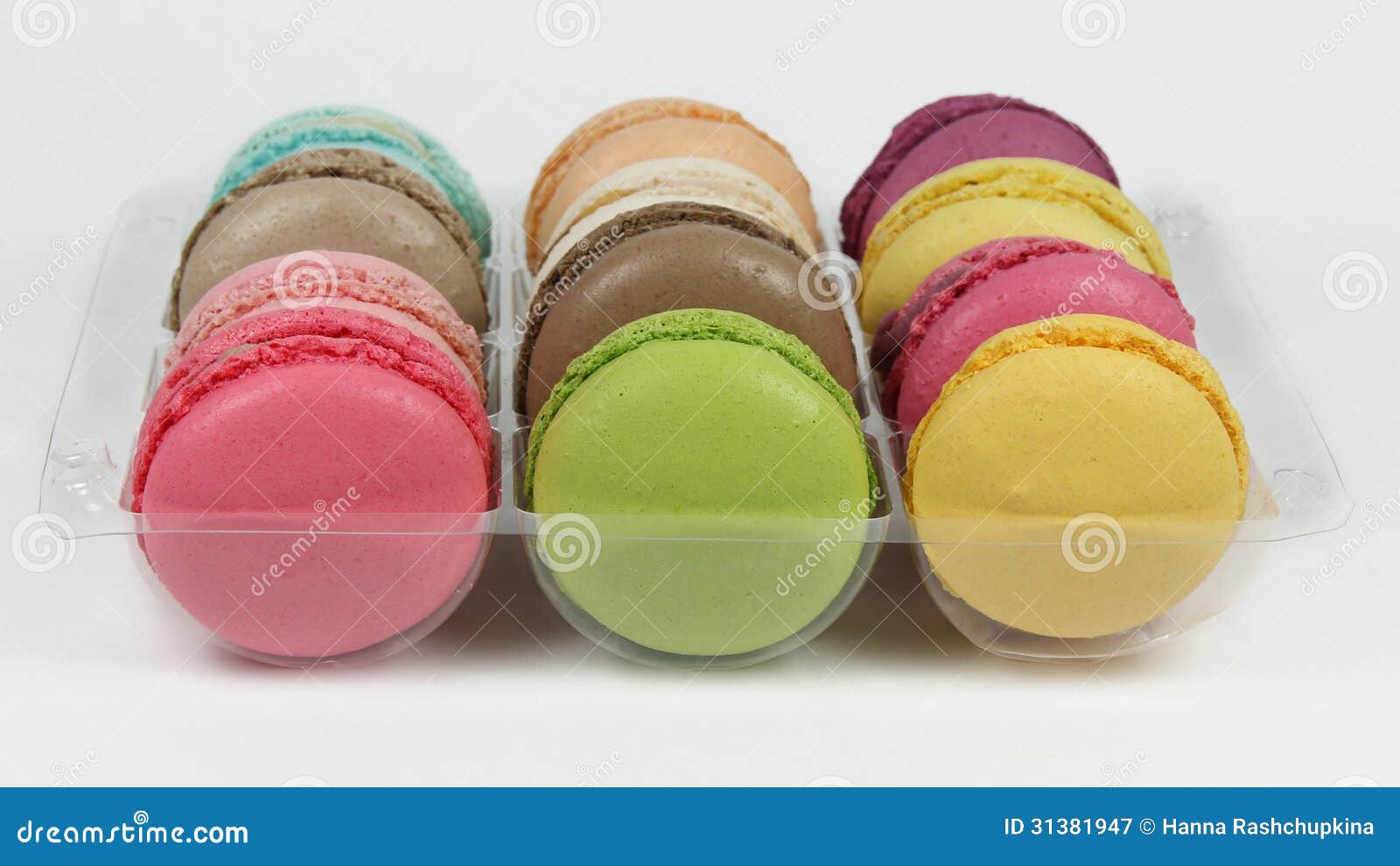 Macarons in a package stock image. Image of macaron, snack - 31381947