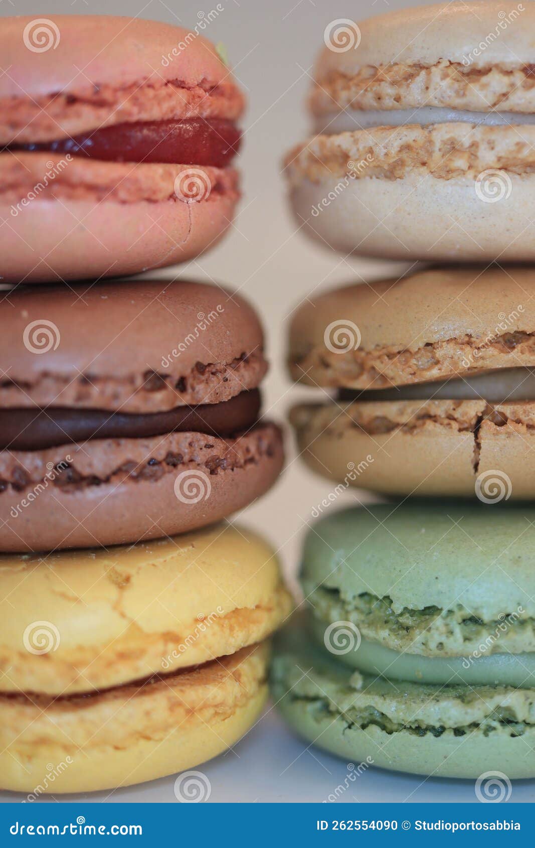 Macarons in pastel colors stock photo. Image of macaron - 262554090