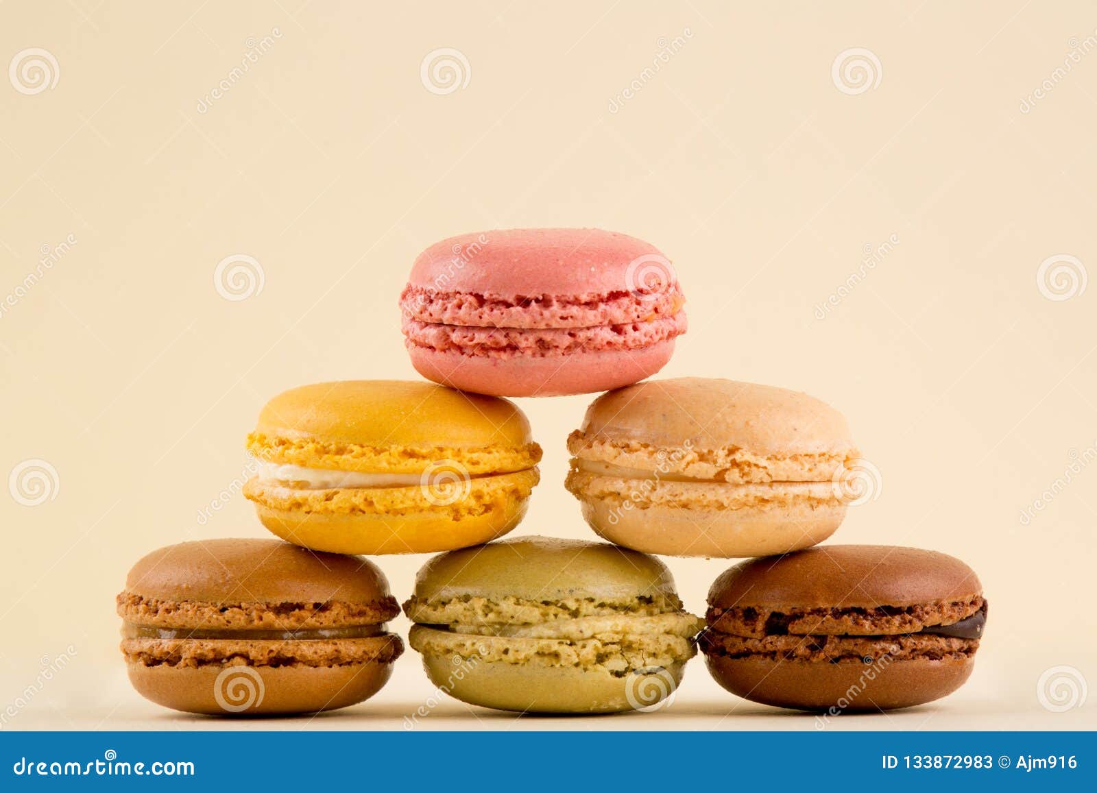 Macarons Pile, Beautiful Multiple Colored Stack of Macarons, Isolated ...