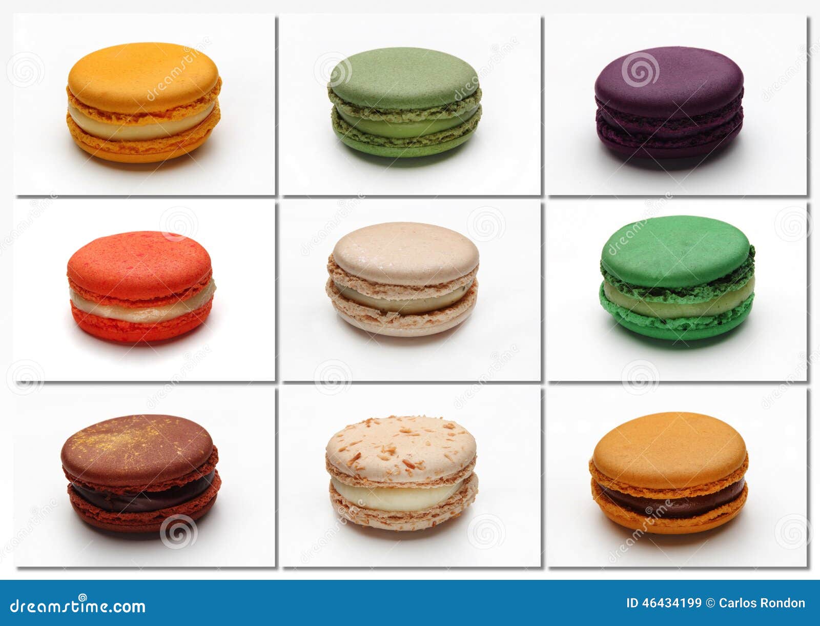Macarons poster stock image. Image of france, green, color - 46434199