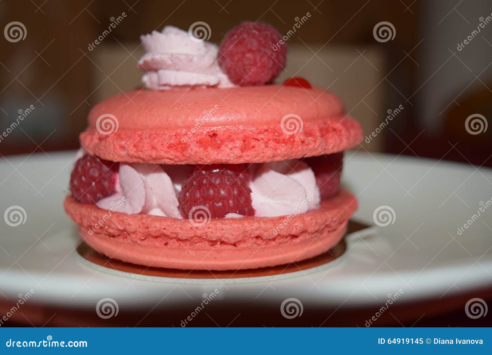 Macarons stock image. Image of berrie, raspberry, mascarpone - 64919145