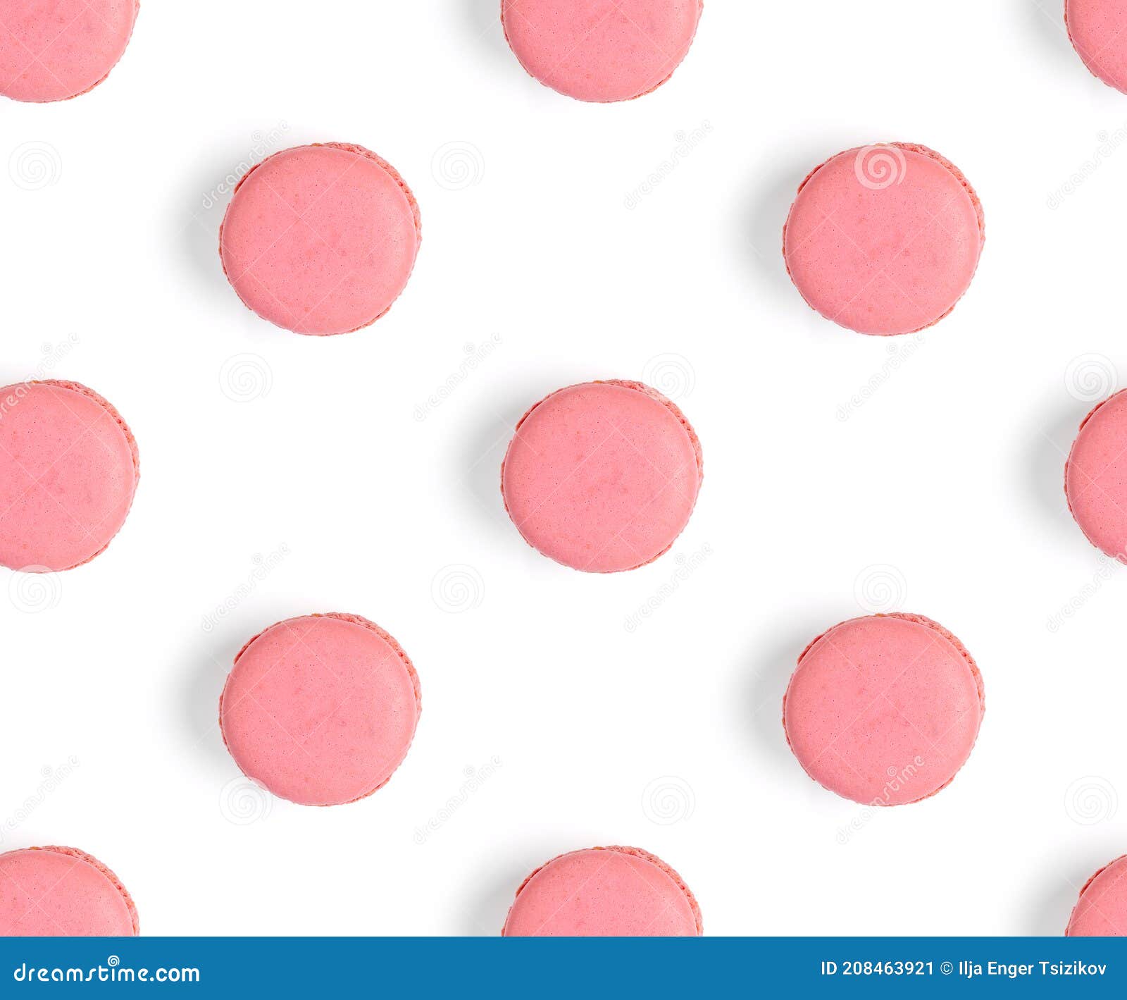 Macarons Seamless Pattern. Macarons Isolated on White Background. Stock ...