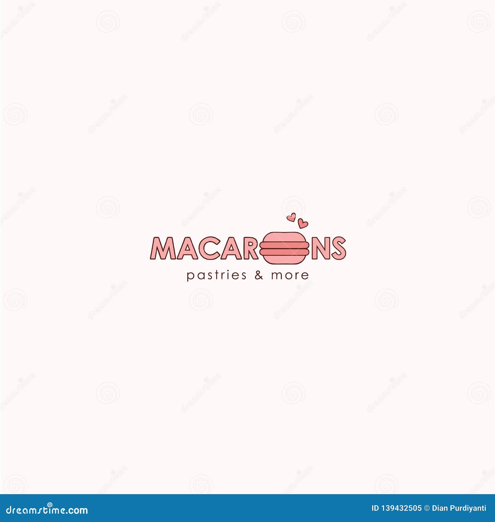Macarons Logo. Round Linear Logo Of Macarons Cartoon Vector ...