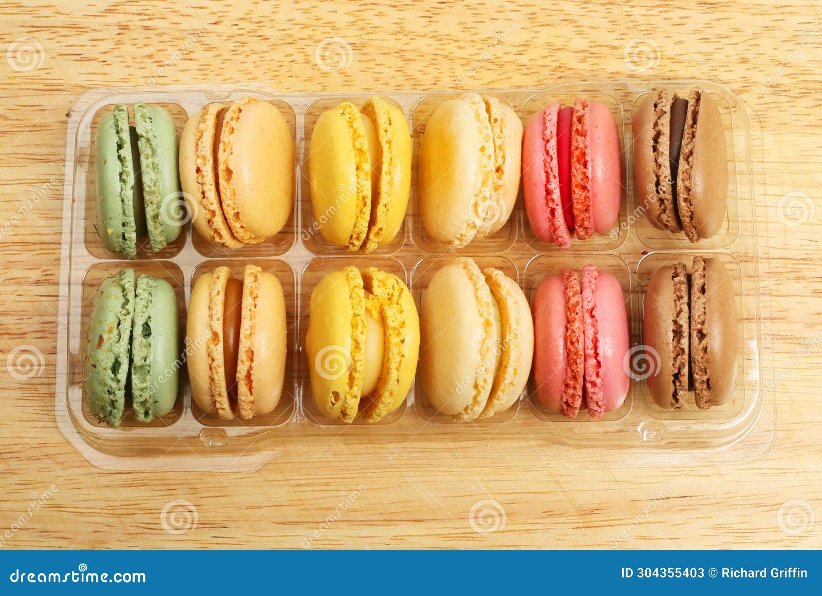 Macarons top view stock image. Image of confectionery - 304355403