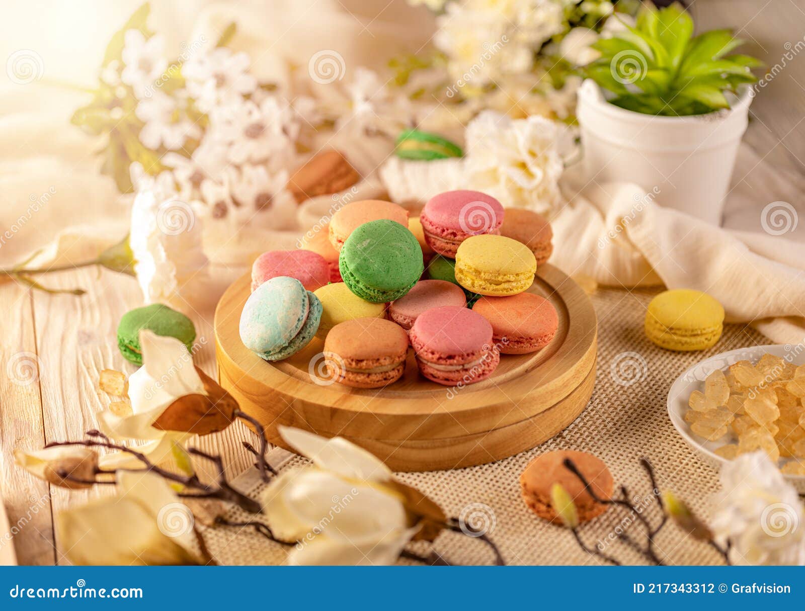 Macarons in a Variety of Colours Stock Photo - Image of delicious ...