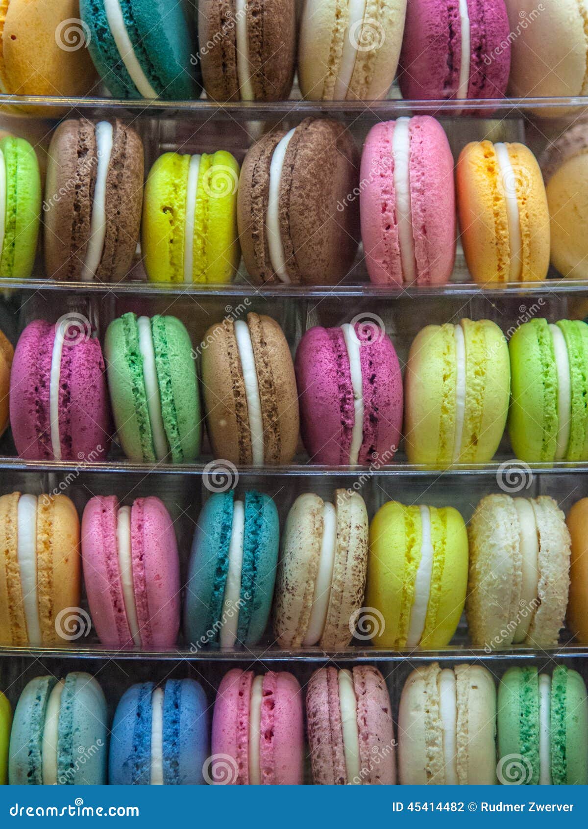 Macarons in Various Colors stock photo. Image of cookie - 45414482