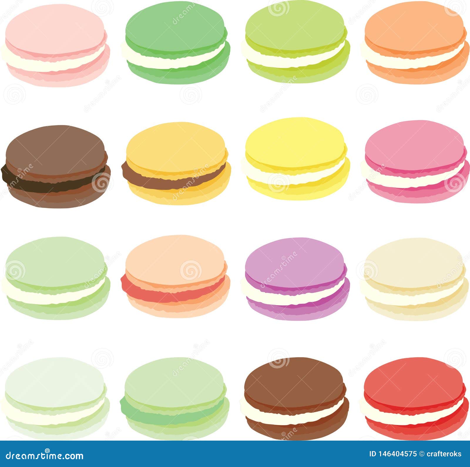 Macarons Vector Eps Illustration by Crafteroks Stock Vector ...