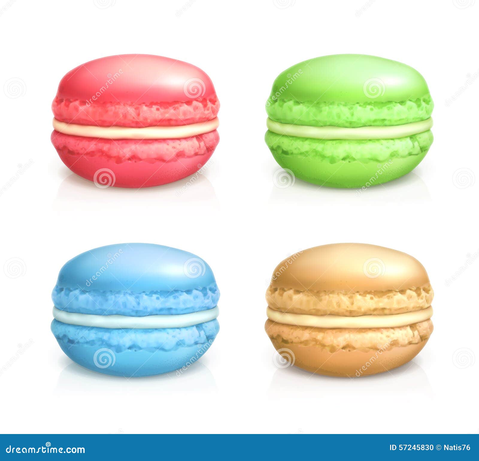 Macarons vector icons stock vector. Illustration of dessert - 57245830