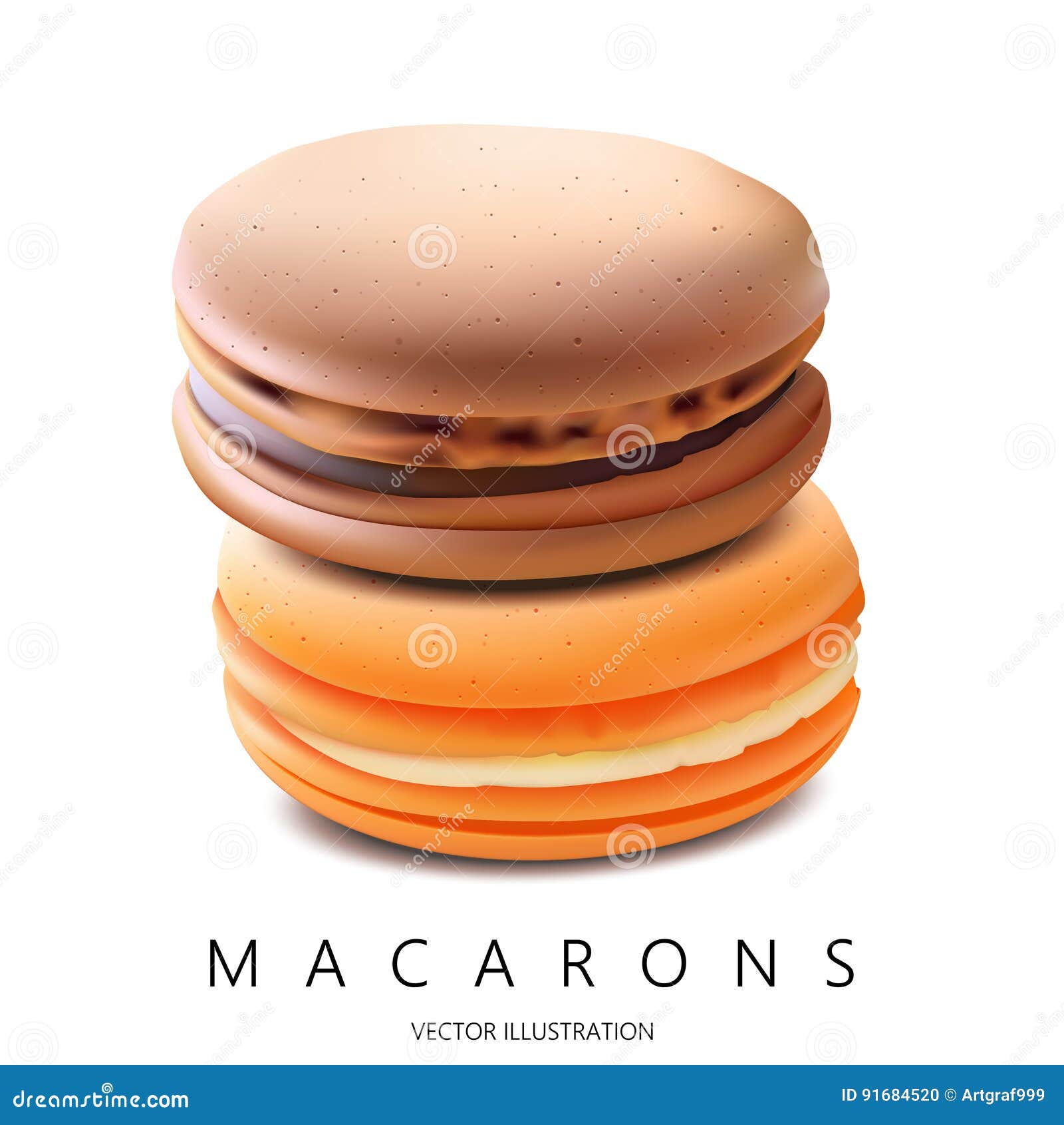 Macarons. Vector Illustration Stock Illustration - Illustration of ...