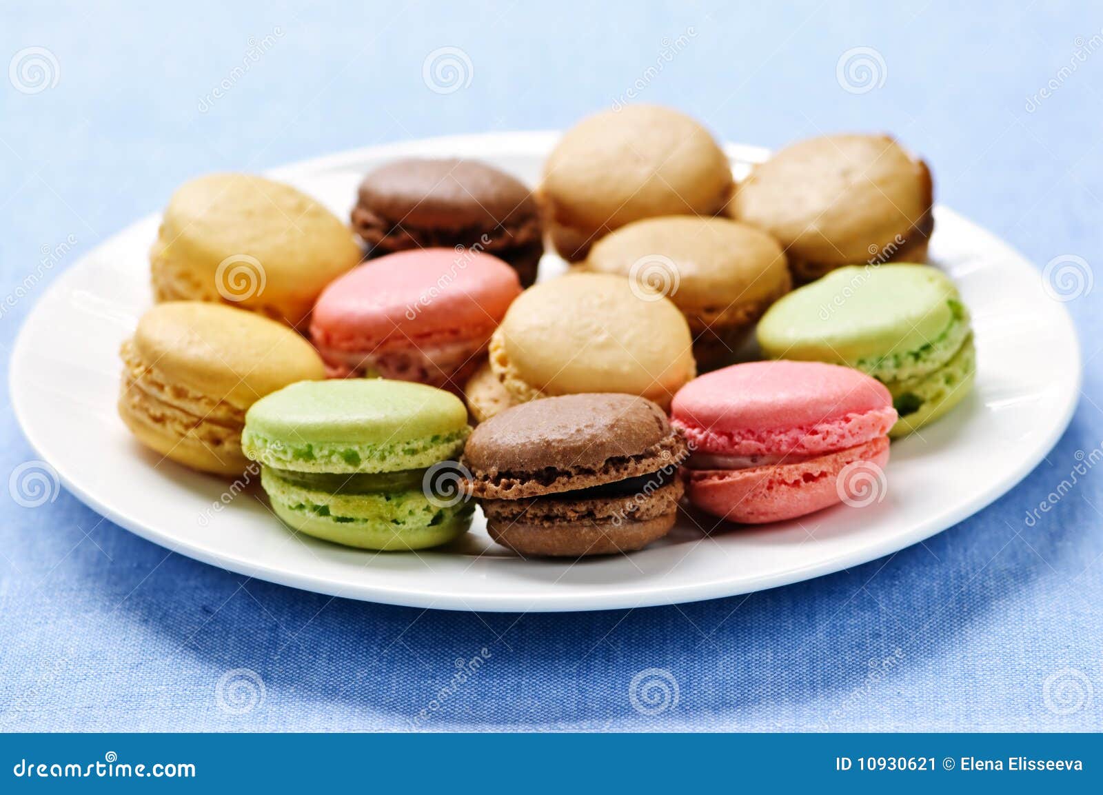 Macaroon cookies stock image. Image of blue, fattening - 10930621