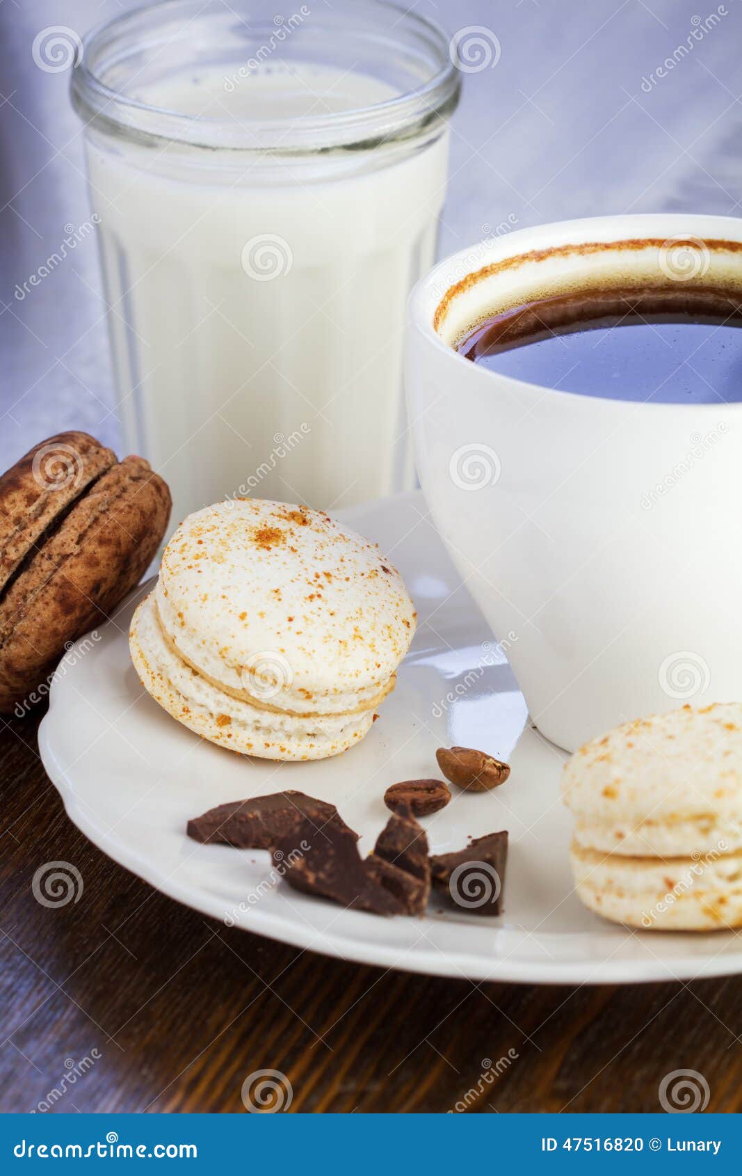 Macaroon and a Cup of Coffee Stock Photo - Image of delicious, meal ...
