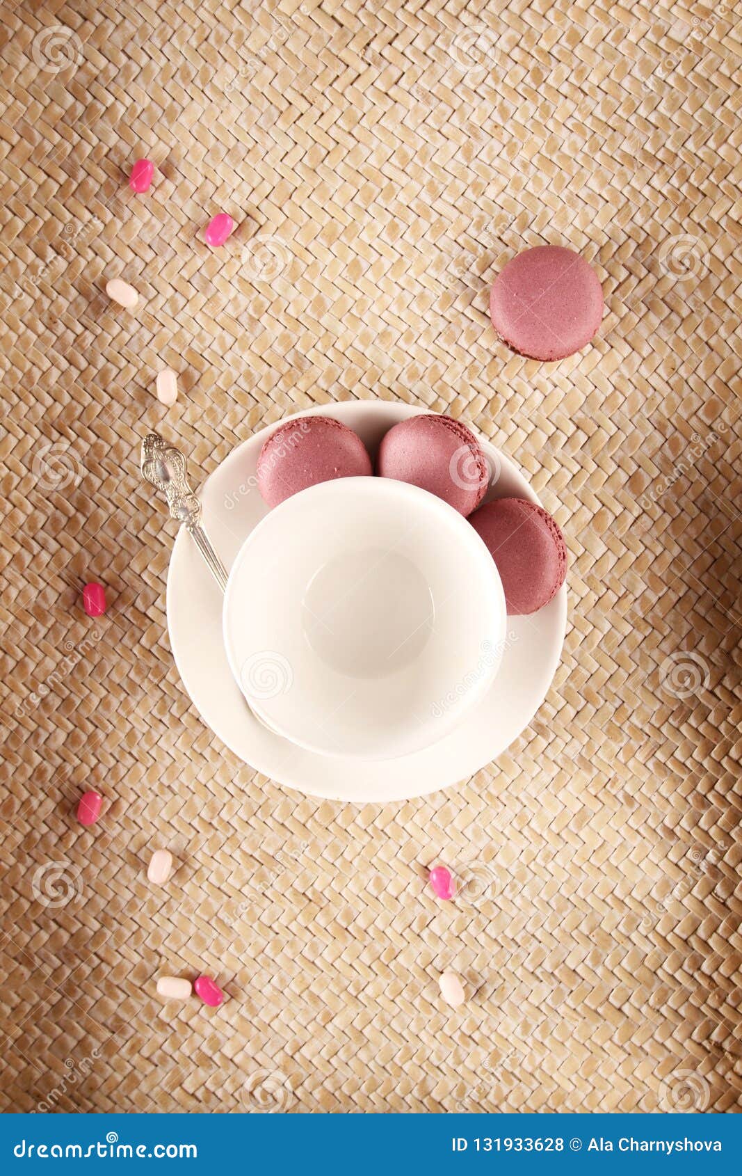 Macaroon and cup stock photo. Image of color, coffee - 131933628