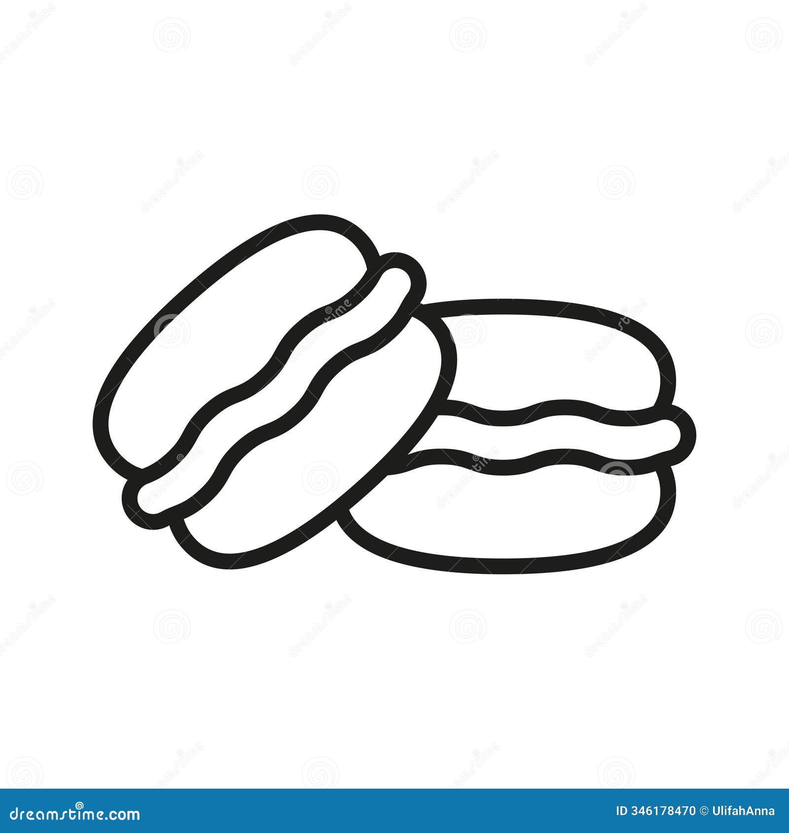 Macaroon Food Beverage Icon Vector Basic Design Simple and Modern Stock ...