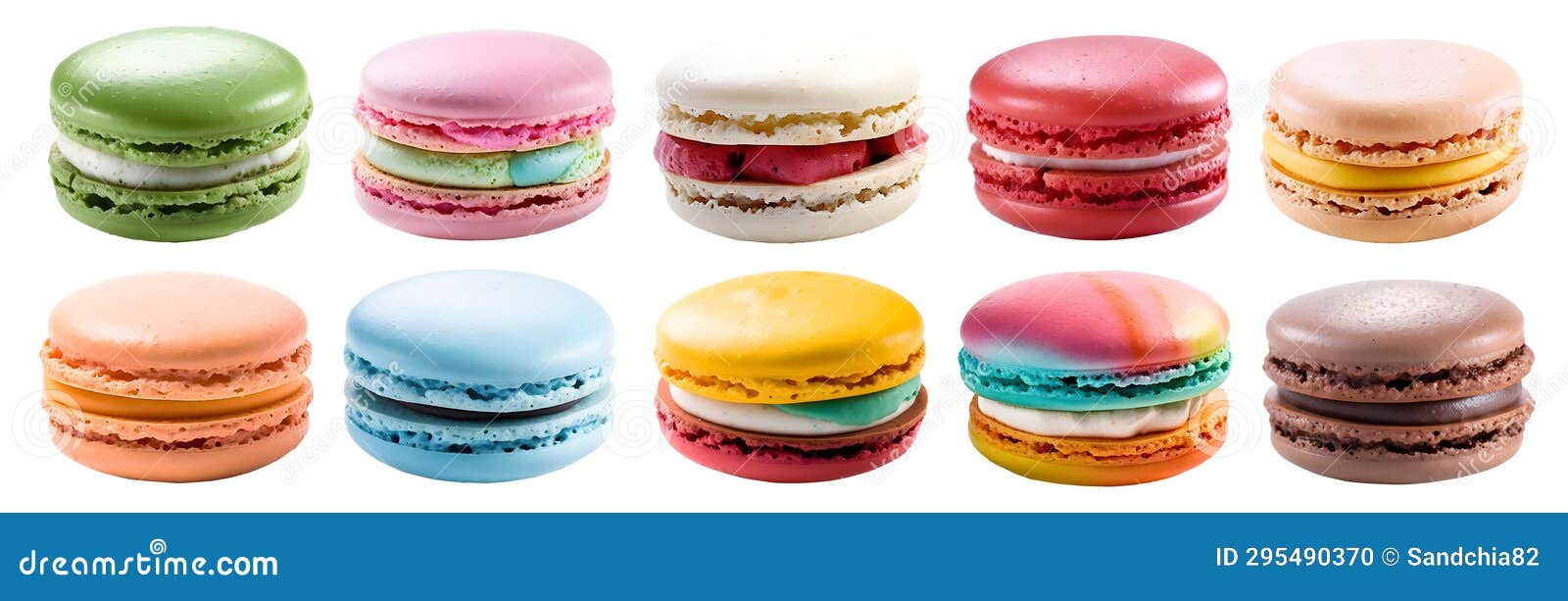 Macaroon Macaron, Front View on Transparent Background Cutout, PNG File ...