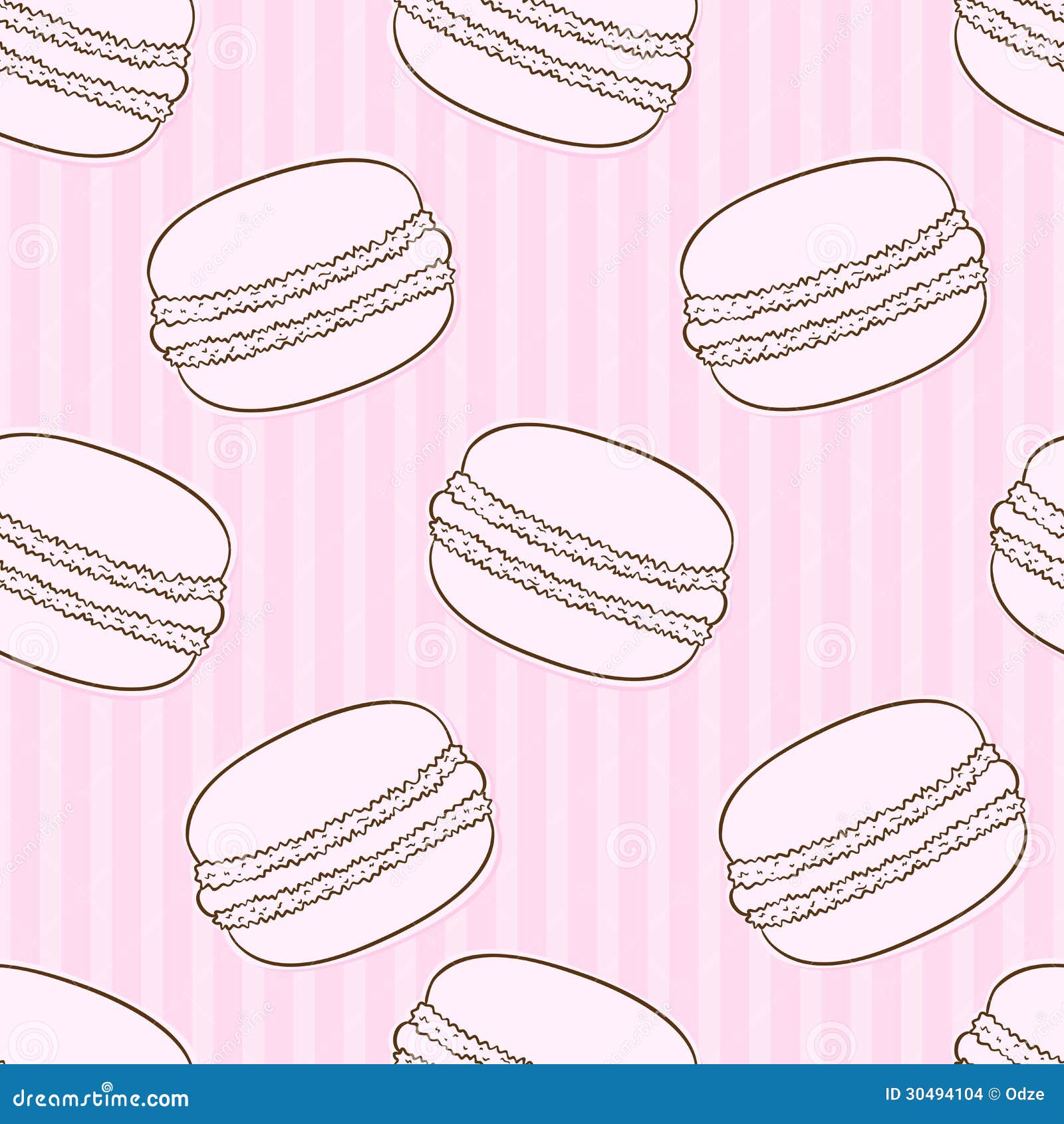 Macaroon pattern stock vector. Illustration of biscuit - 30494104