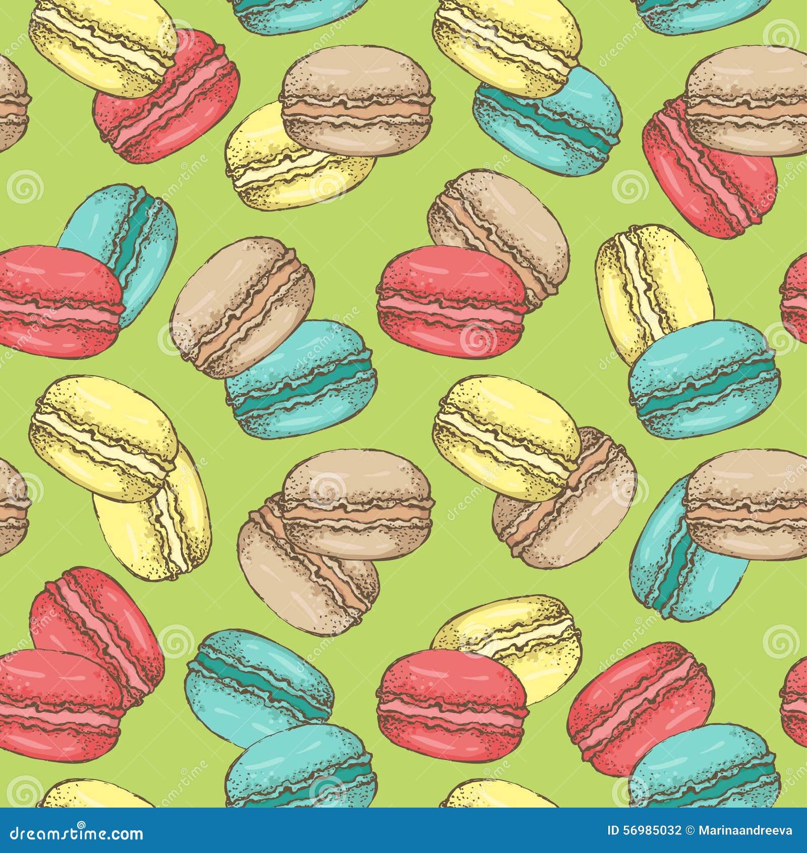 Macaroon pattern 24 stock vector. Illustration of sketch - 56985032