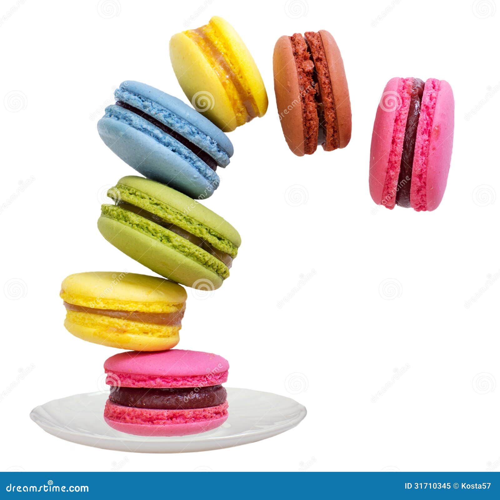 Macaroon and red tea stock image. Image of tasty, kitchen - 31710345