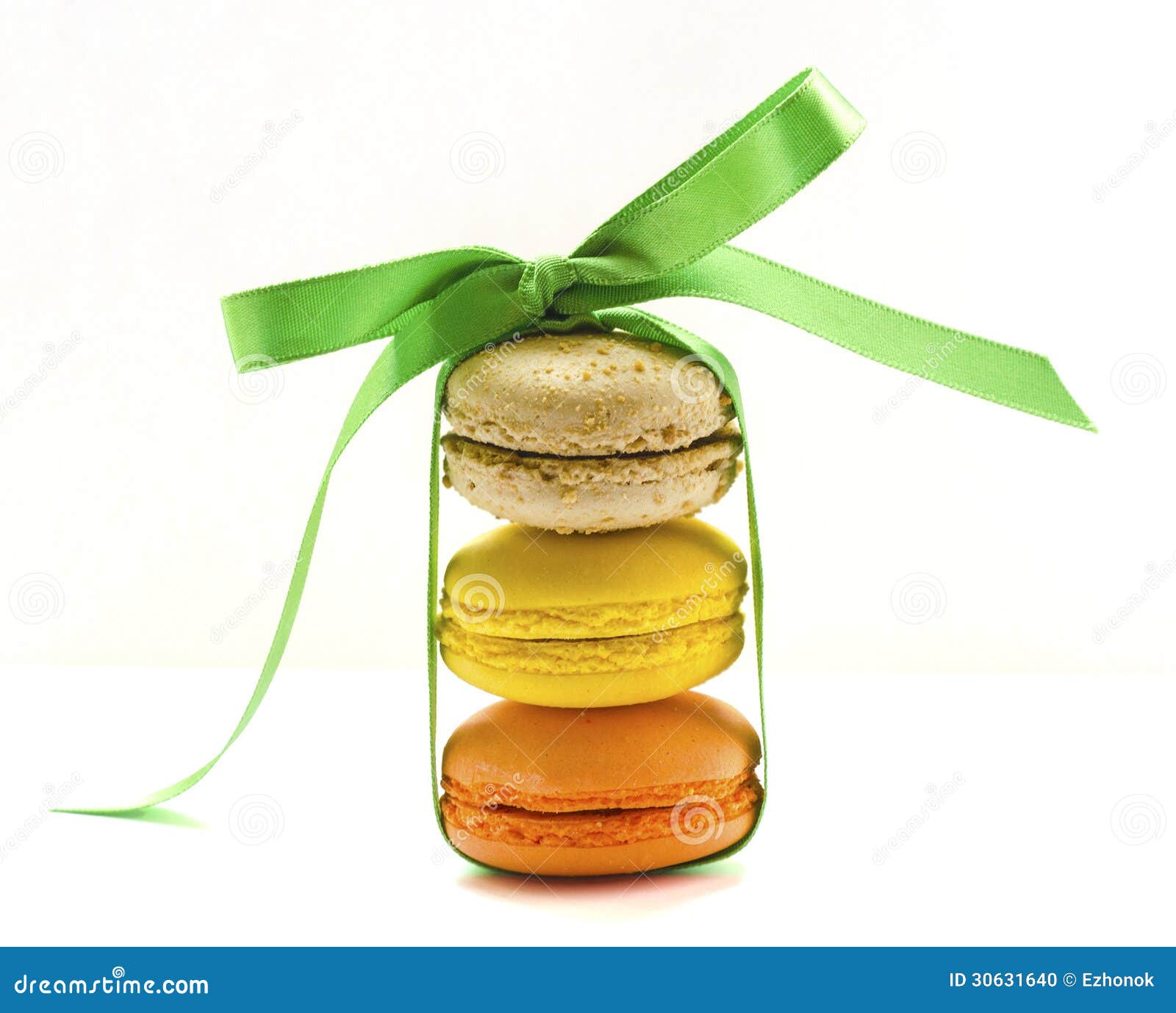 Macaroon with ribbon stock photo. Image of french, banana - 30631640
