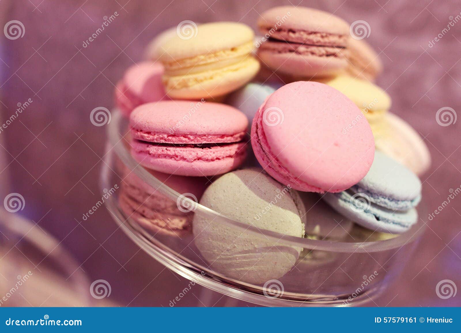 Macaroons stock image. Image of dessert, glass, cookie - 57579161