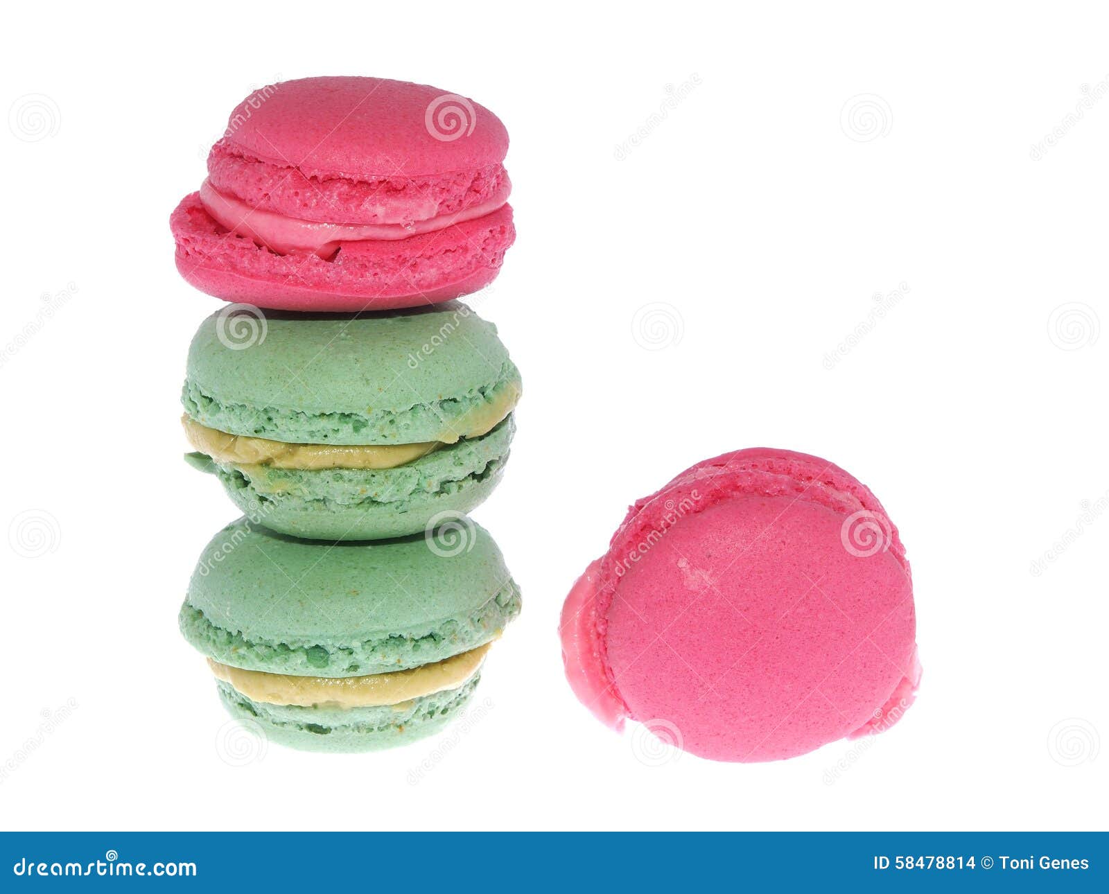 Macaroons Isolated on White Background Stock Photo - Image of stack ...