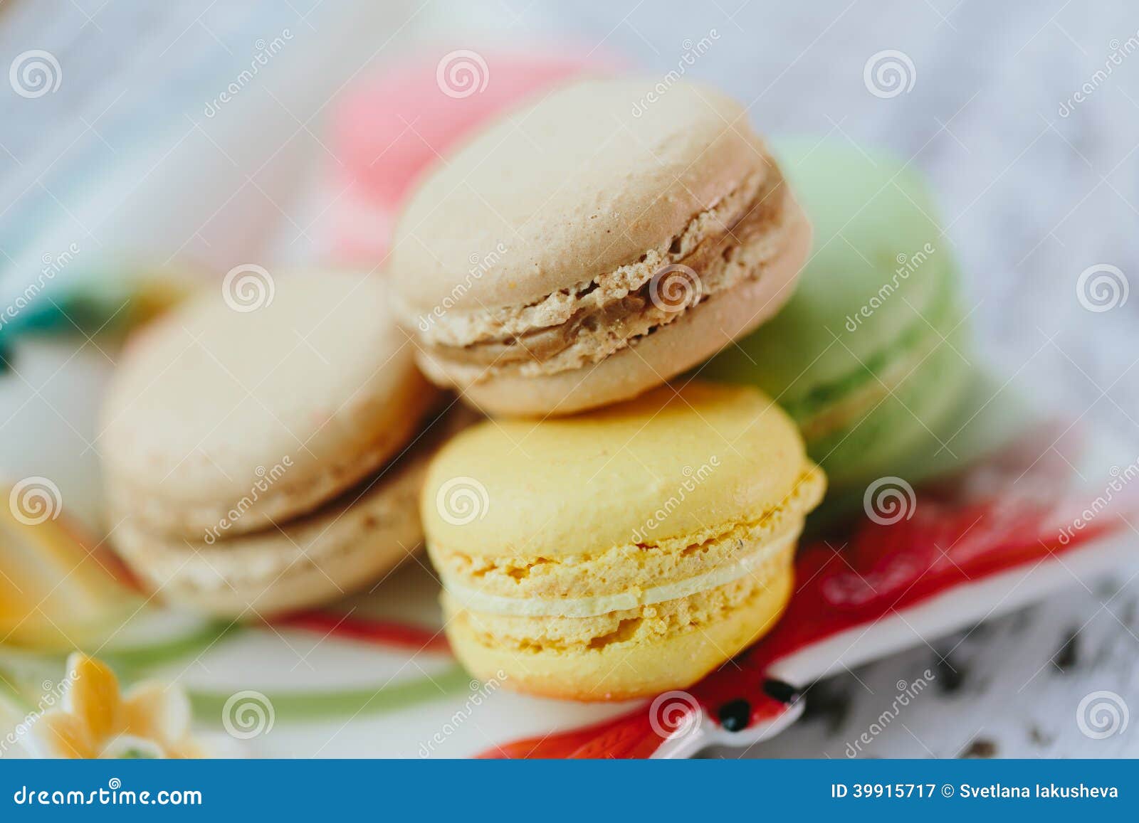 Macaroons stock image. Image of confectionery, color - 39915717